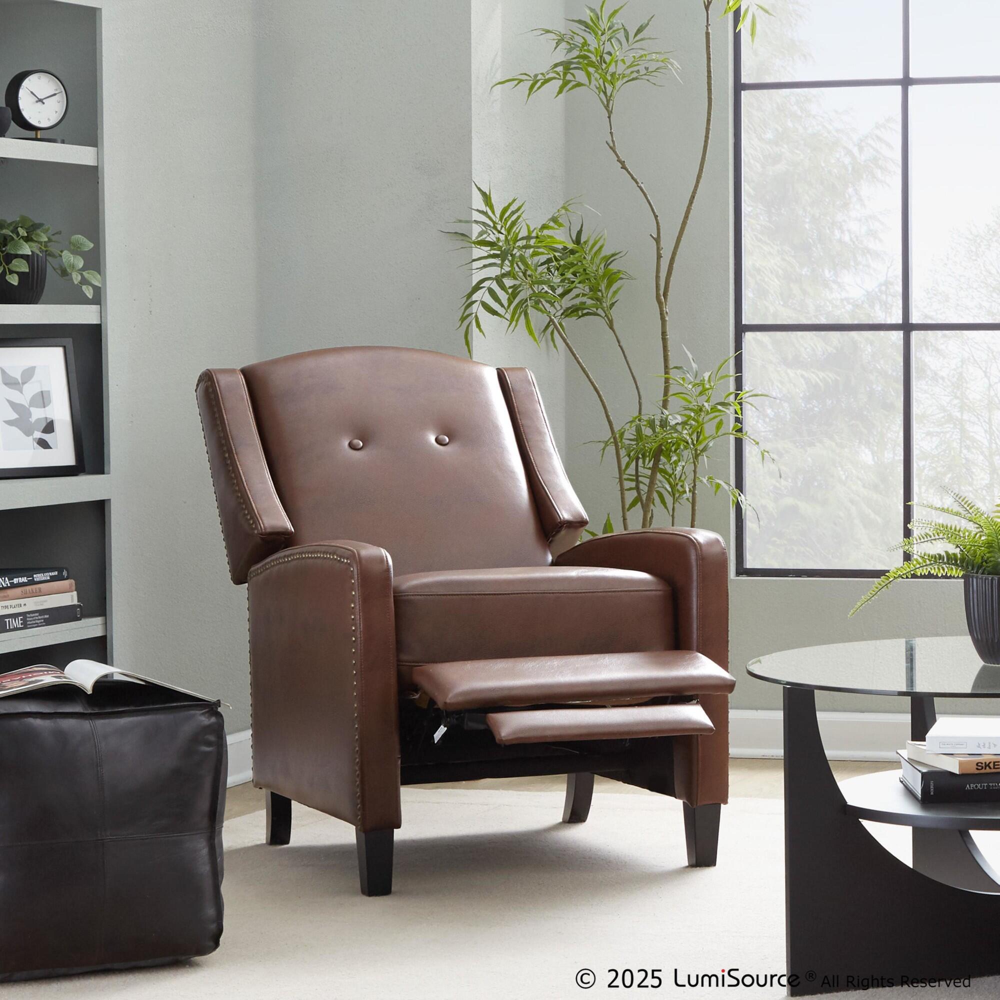 Click here for LumiSource Stanley Manual Recliner  Brown prices