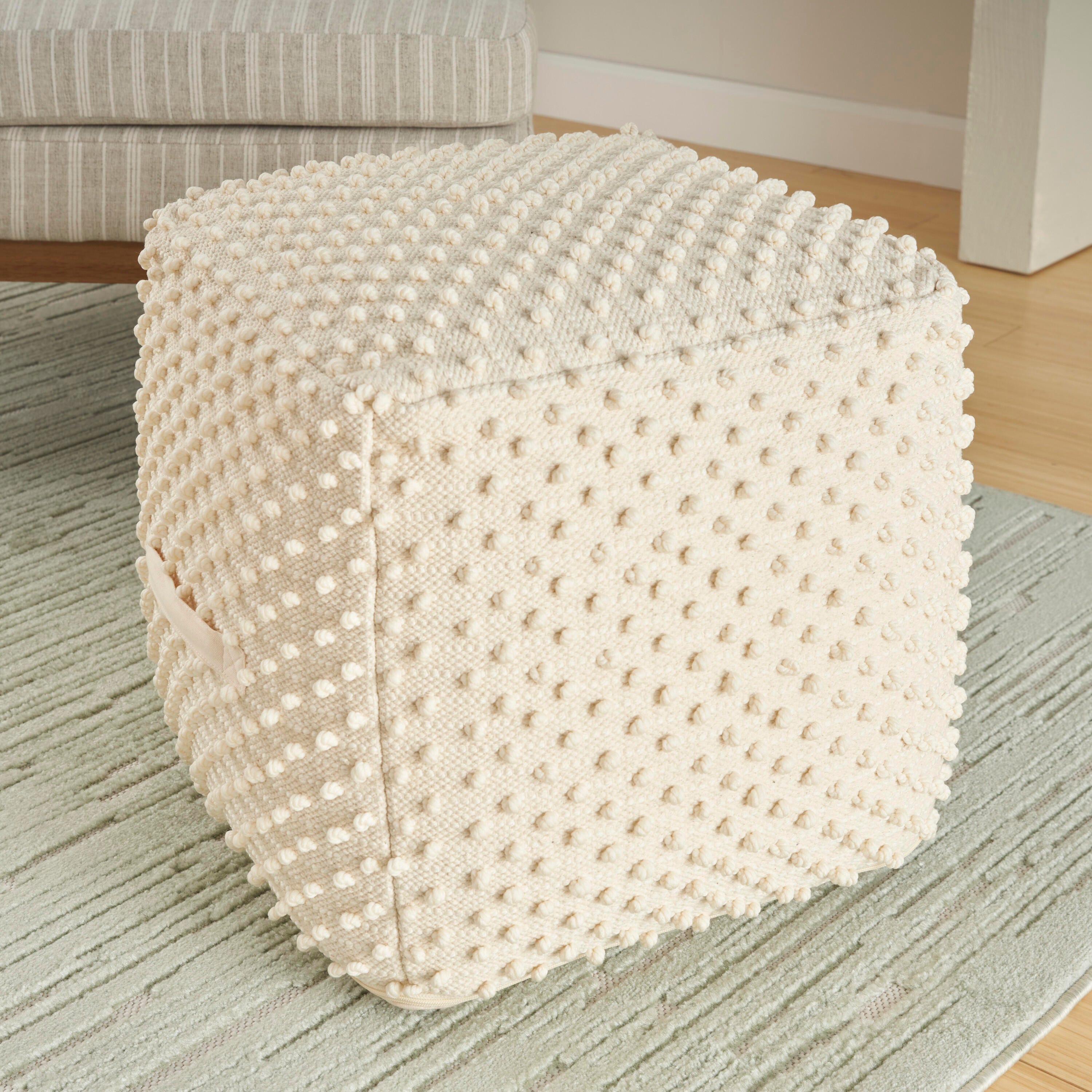 Click here for Nourison Home Outdoor Pouf  Ivory prices
