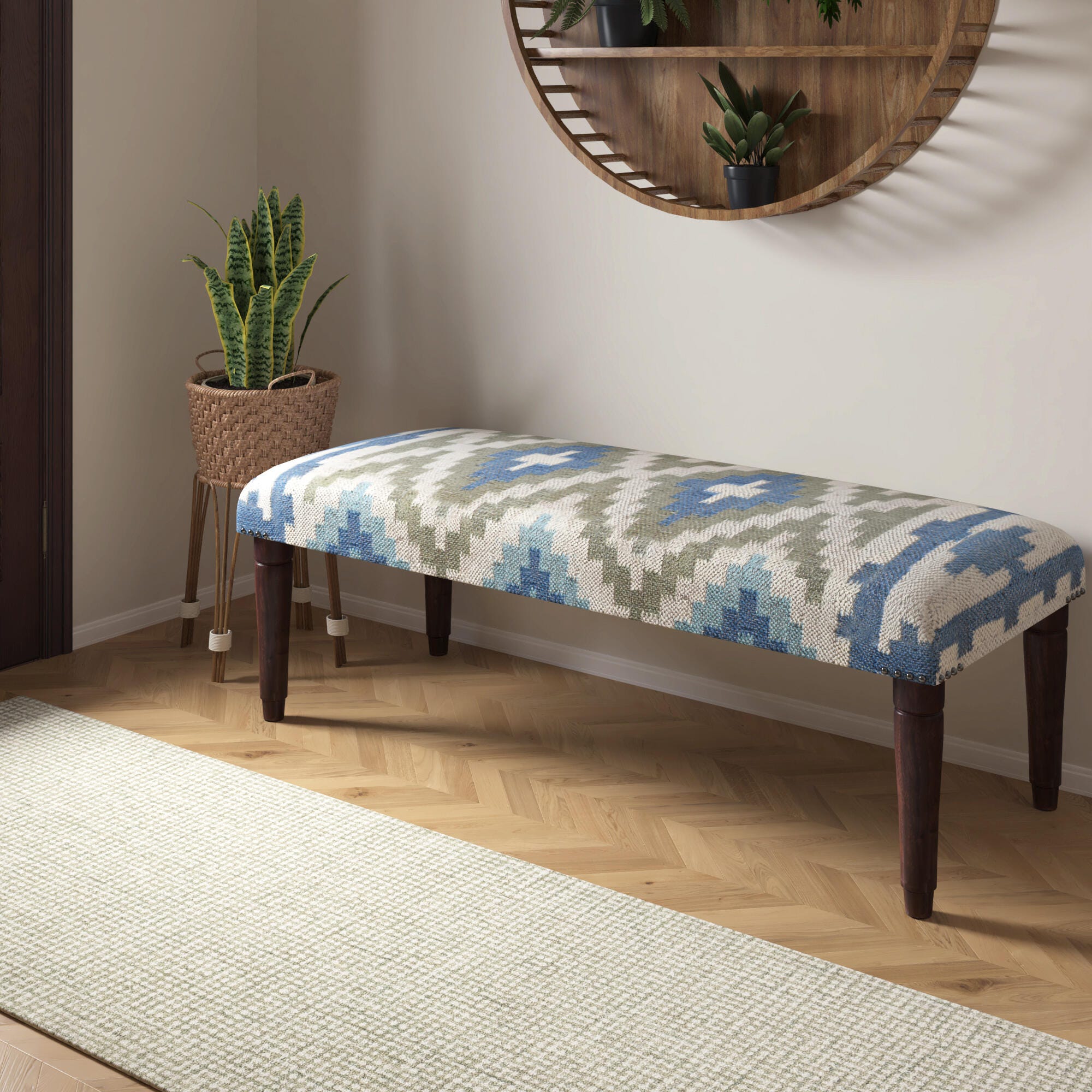 Click here for LR Home Accent Bench  Blue/Sage prices
