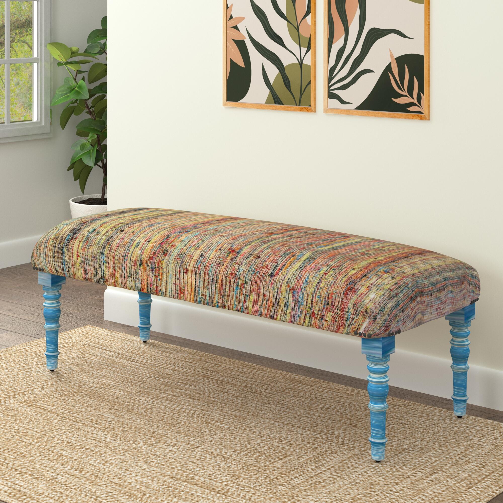 Click here for LR Home Striped Bench  Rainbow prices