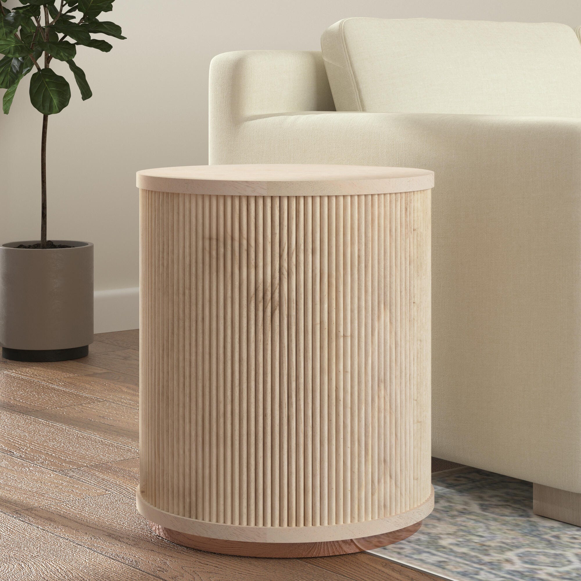 Click here for Suvii Home Lucca Side Table  White/Brown prices