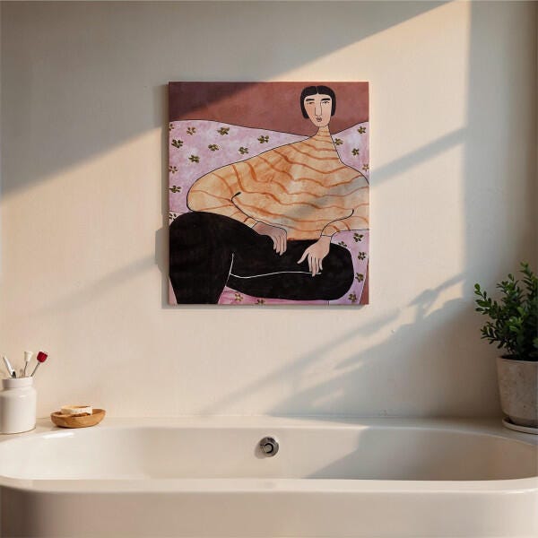 Click here for Storied Home Sitting Figure Wall Art 20 x 18  Mult... prices