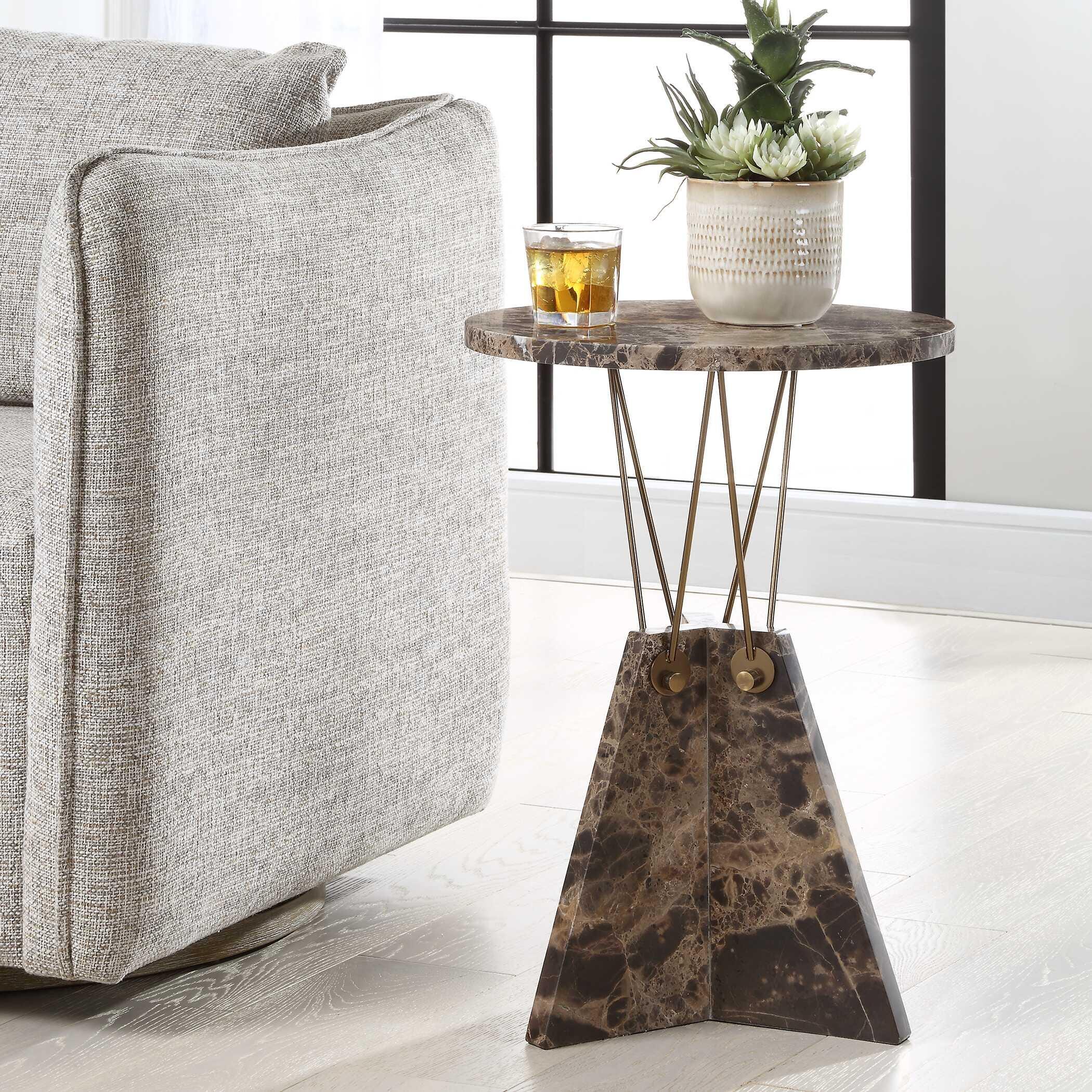 Click here for Uttermost Levitate Accent Table  Brown prices