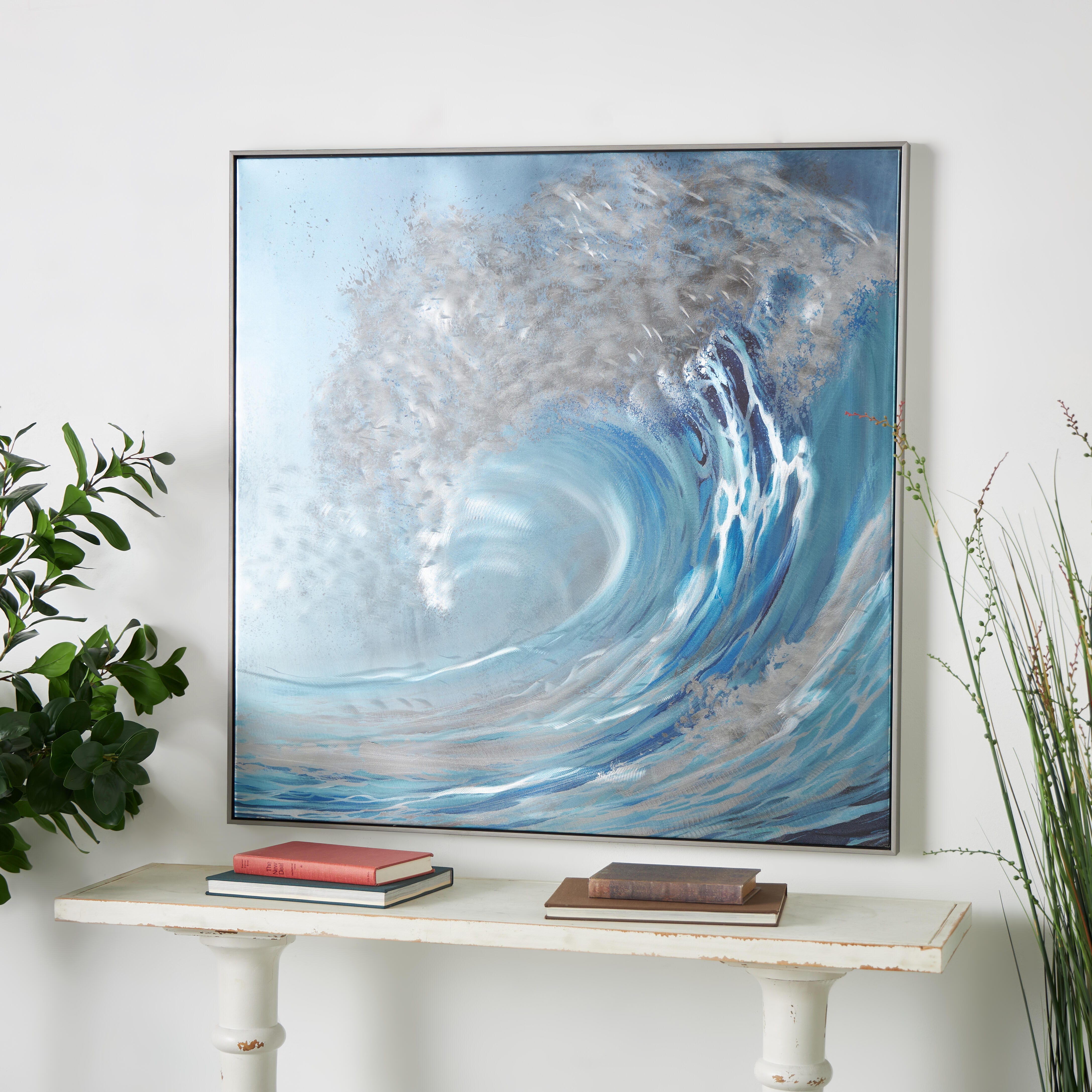 Click here for Bayberry Lane Nautical Wave Framed Wall Art 40 x 4... prices