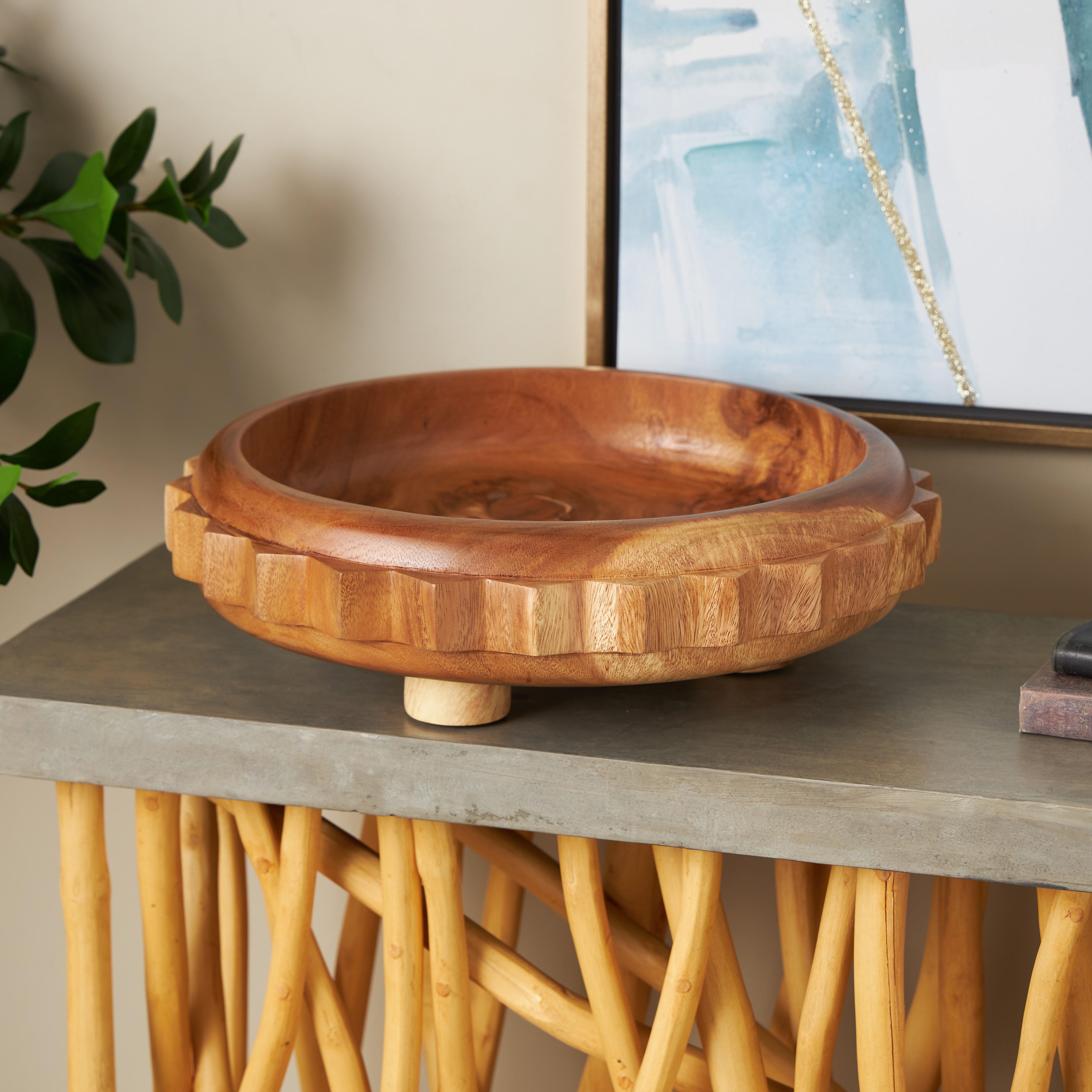 Click here for Bayberry Lane Decorative Bowl with Peg Leg  Brown prices