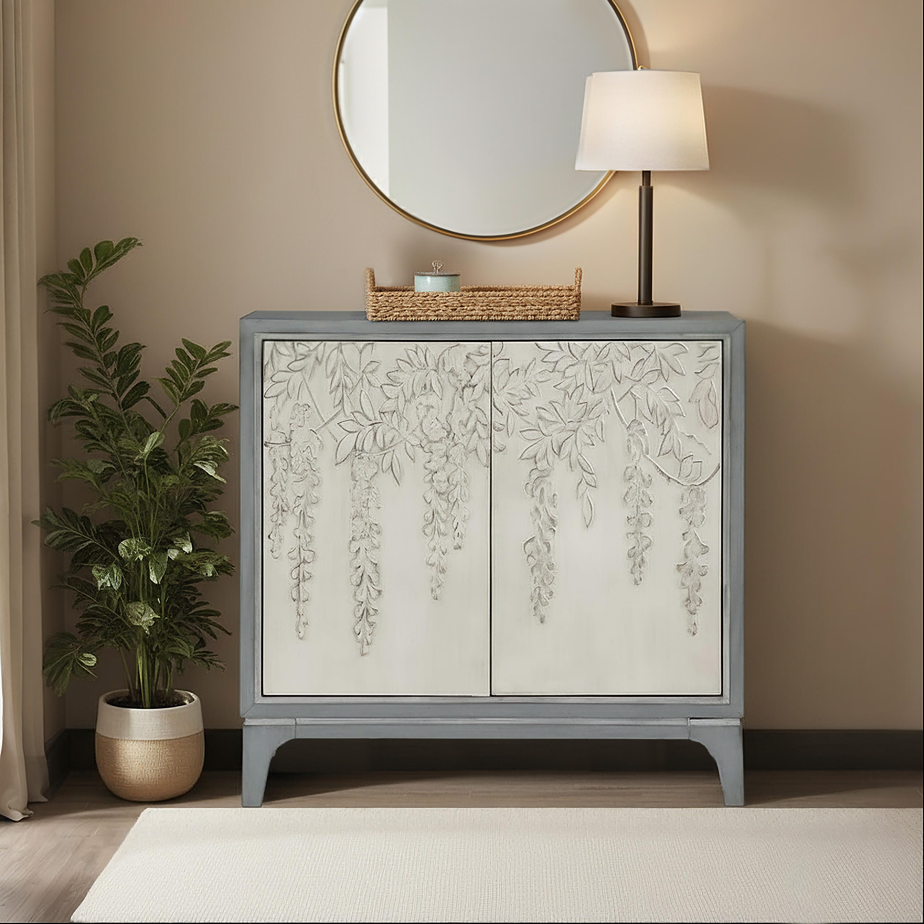 Click here for Linon Cragen 34 Accent Cabinet  Gray prices