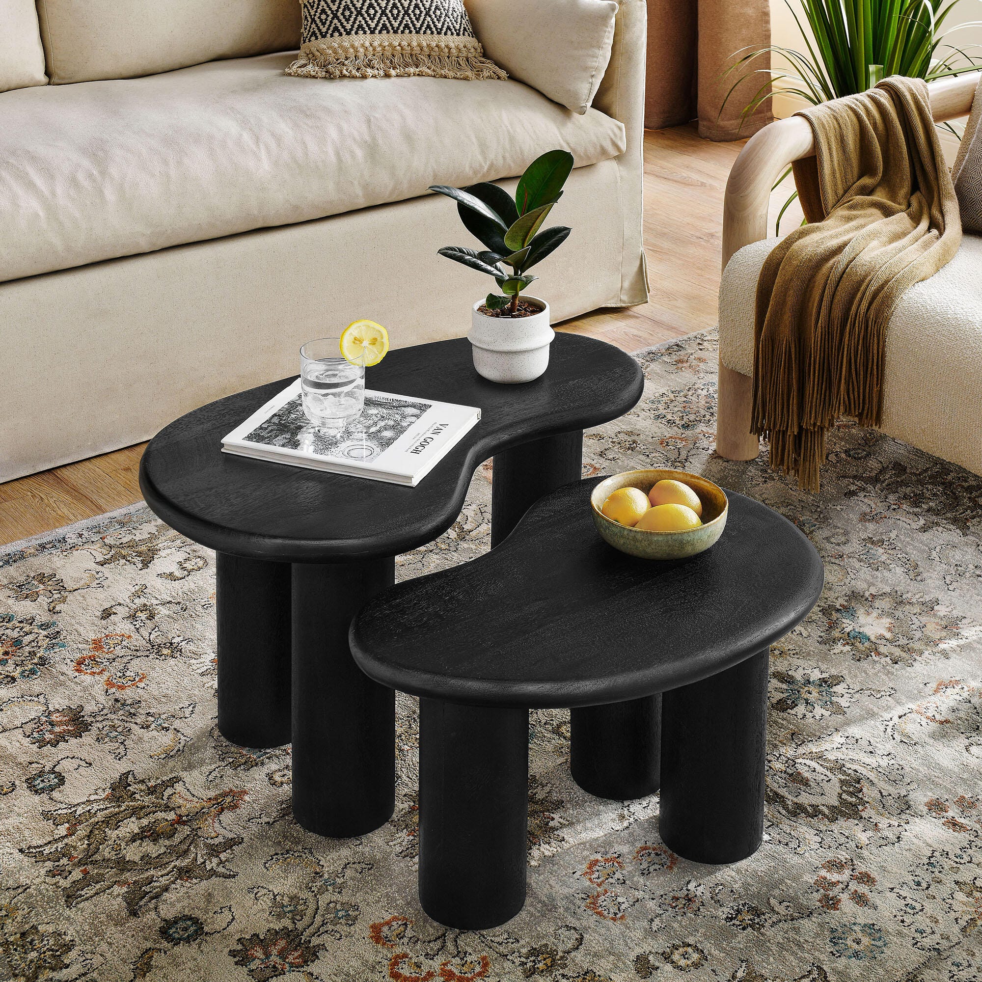 Click here for Modway Hackney Nesting Coffee Table (Set of 2)  Bl... prices