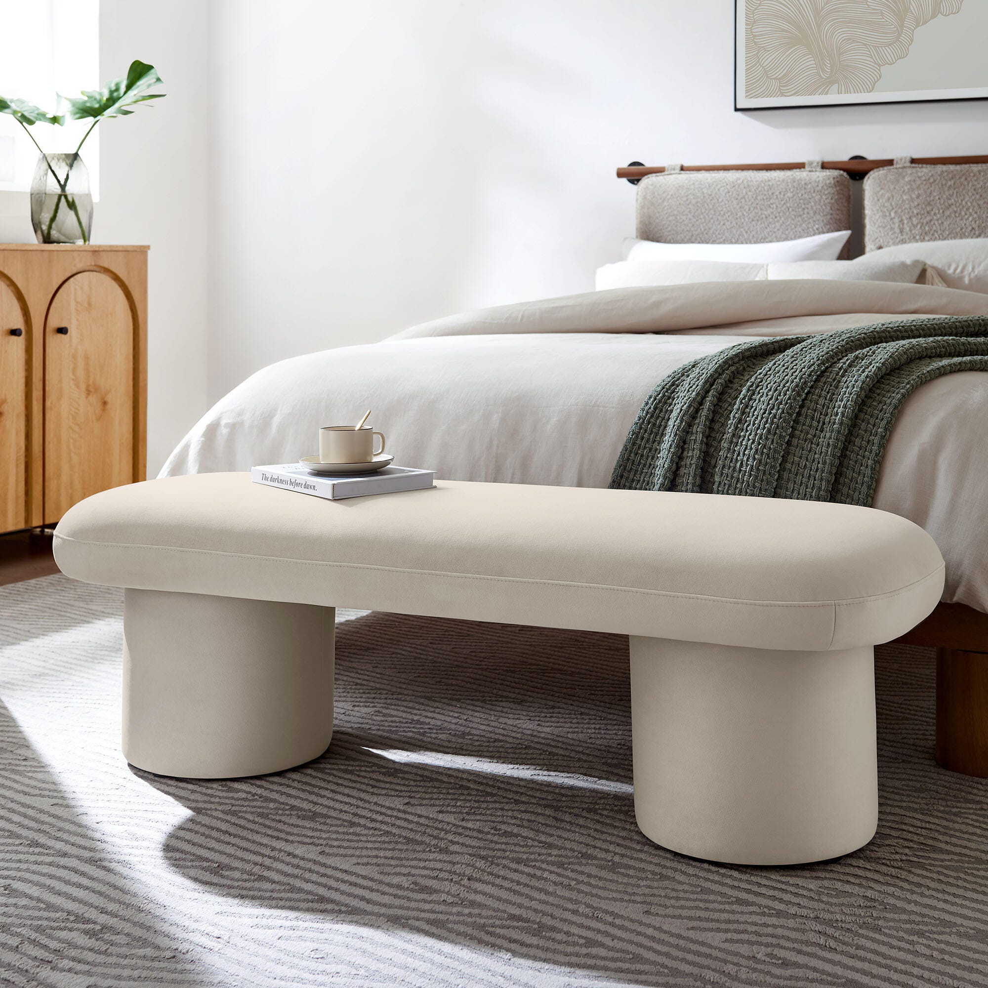 Click here for Modway Orla Bench  Almond prices