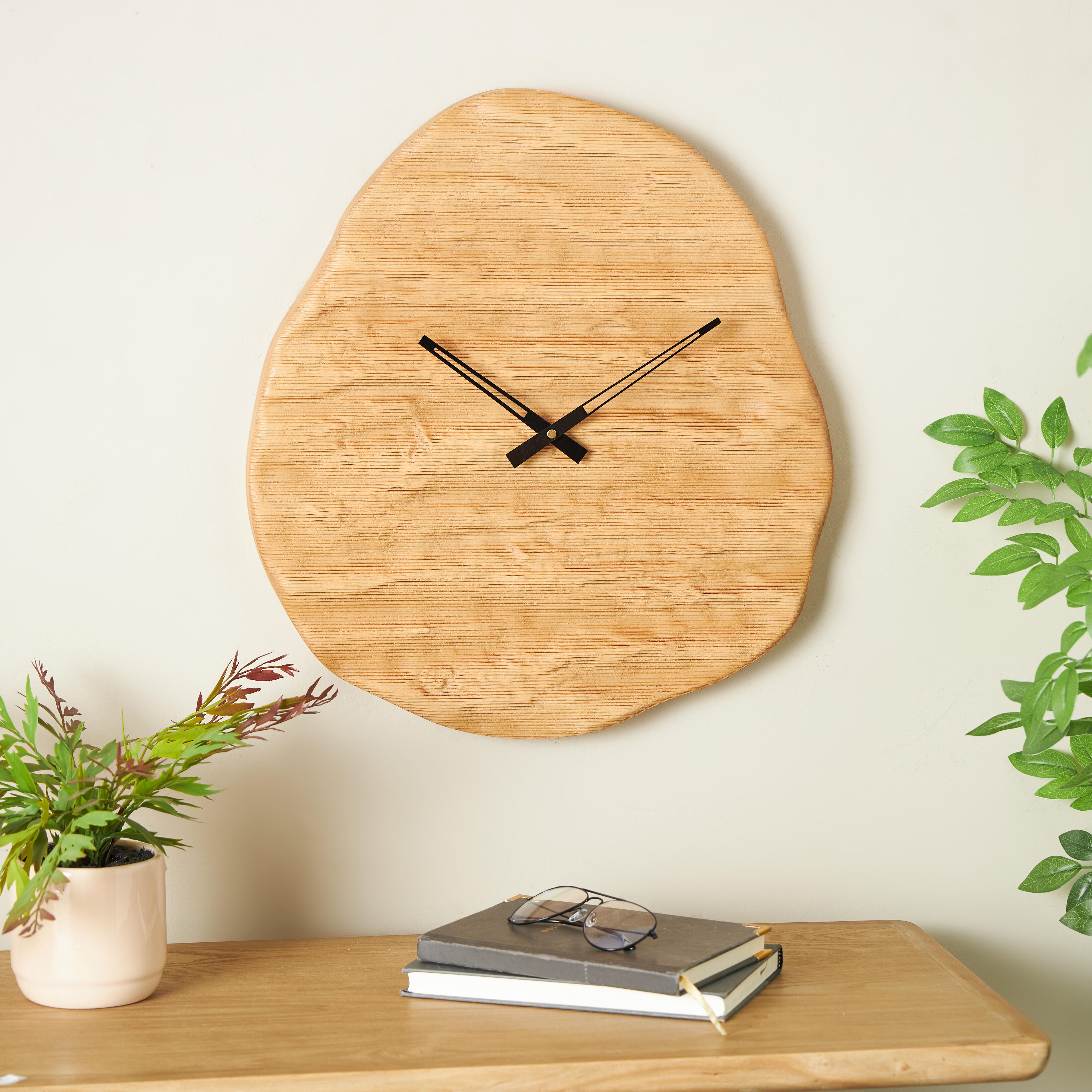 Click here for Bayberry Lane Wavy Decorative Wall Clock  Brown prices