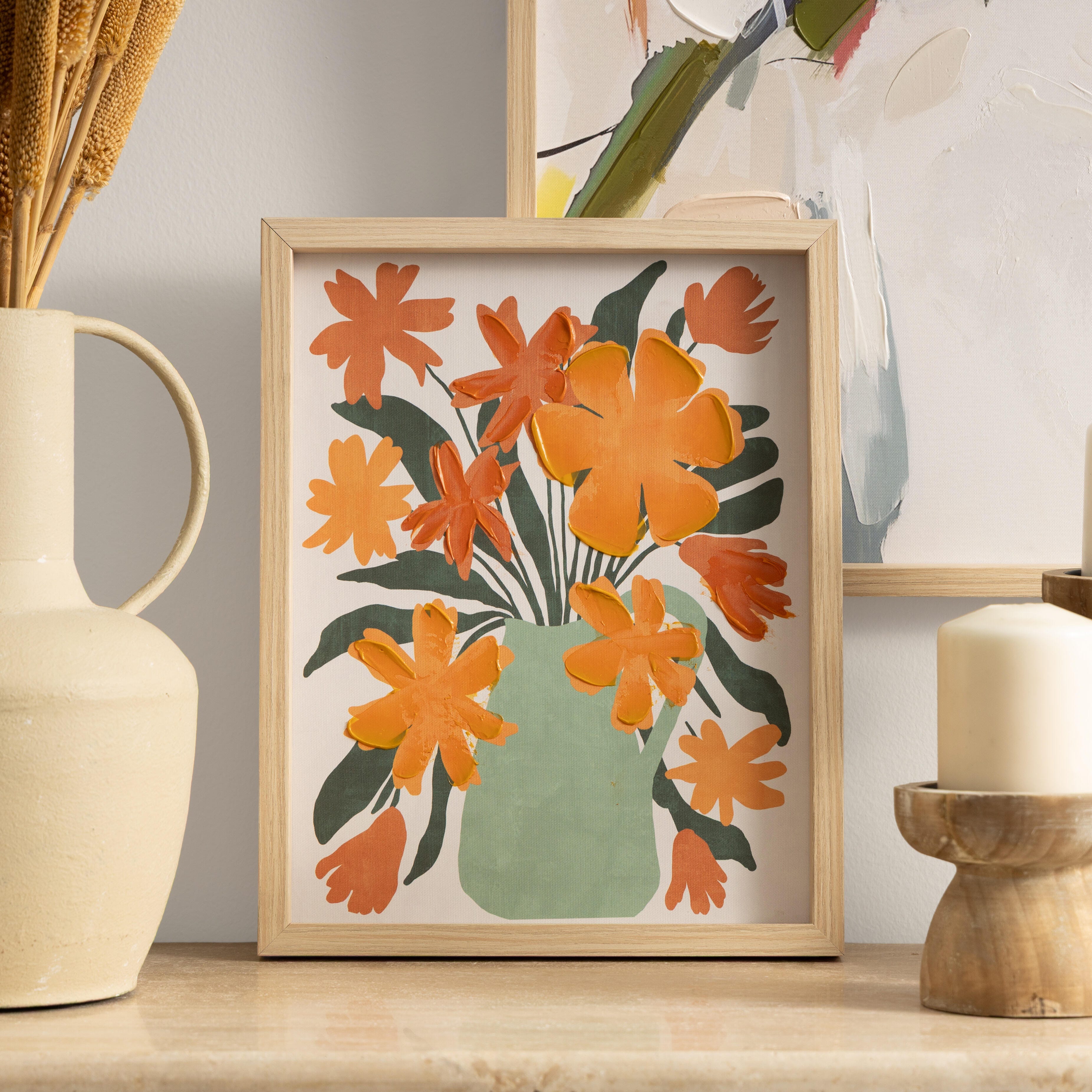 Click here for Bayberry Lane Floral Wall Art 14 x 11  Orange prices