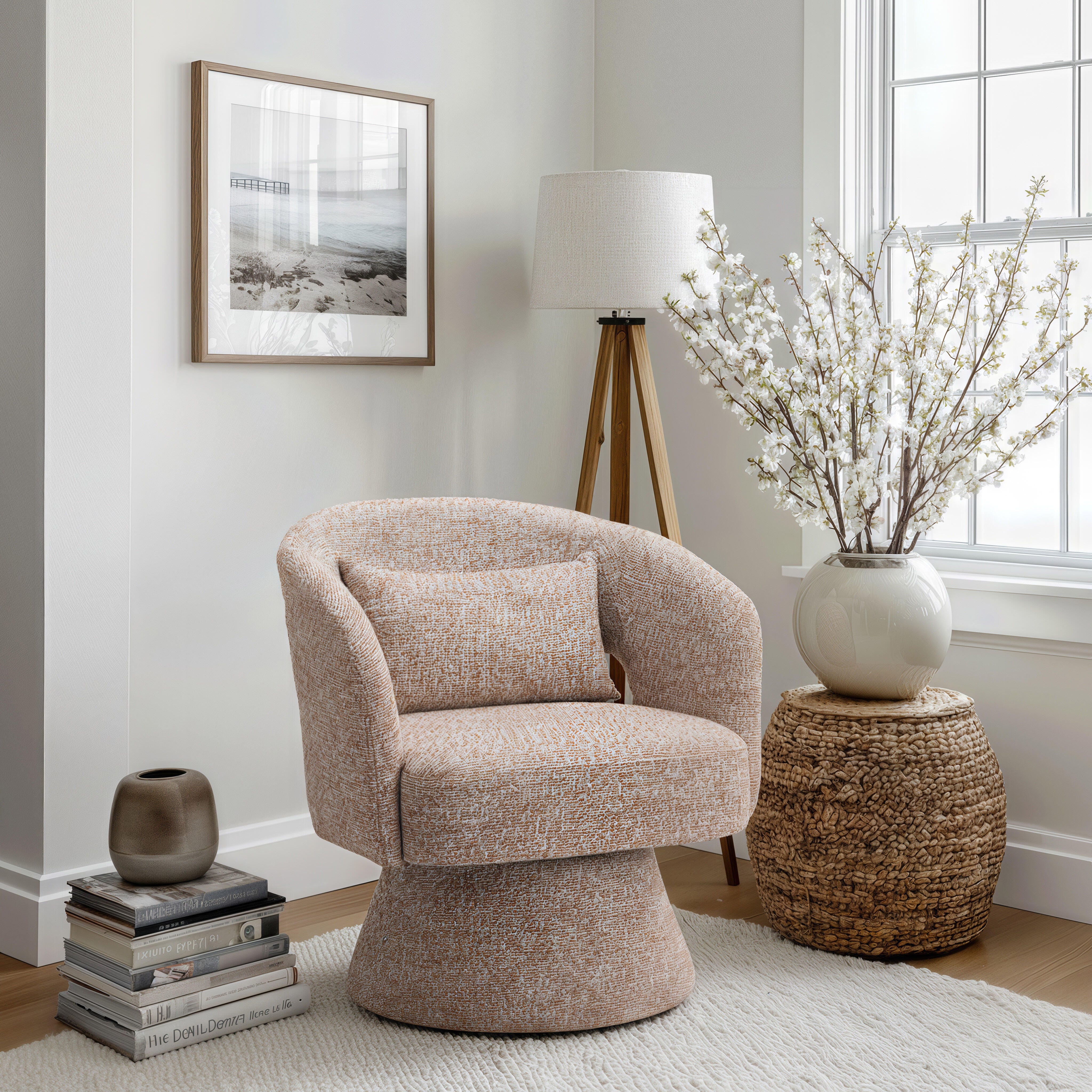 Click here for Erika Home Liva Swivel Chair  Frosty Brown prices