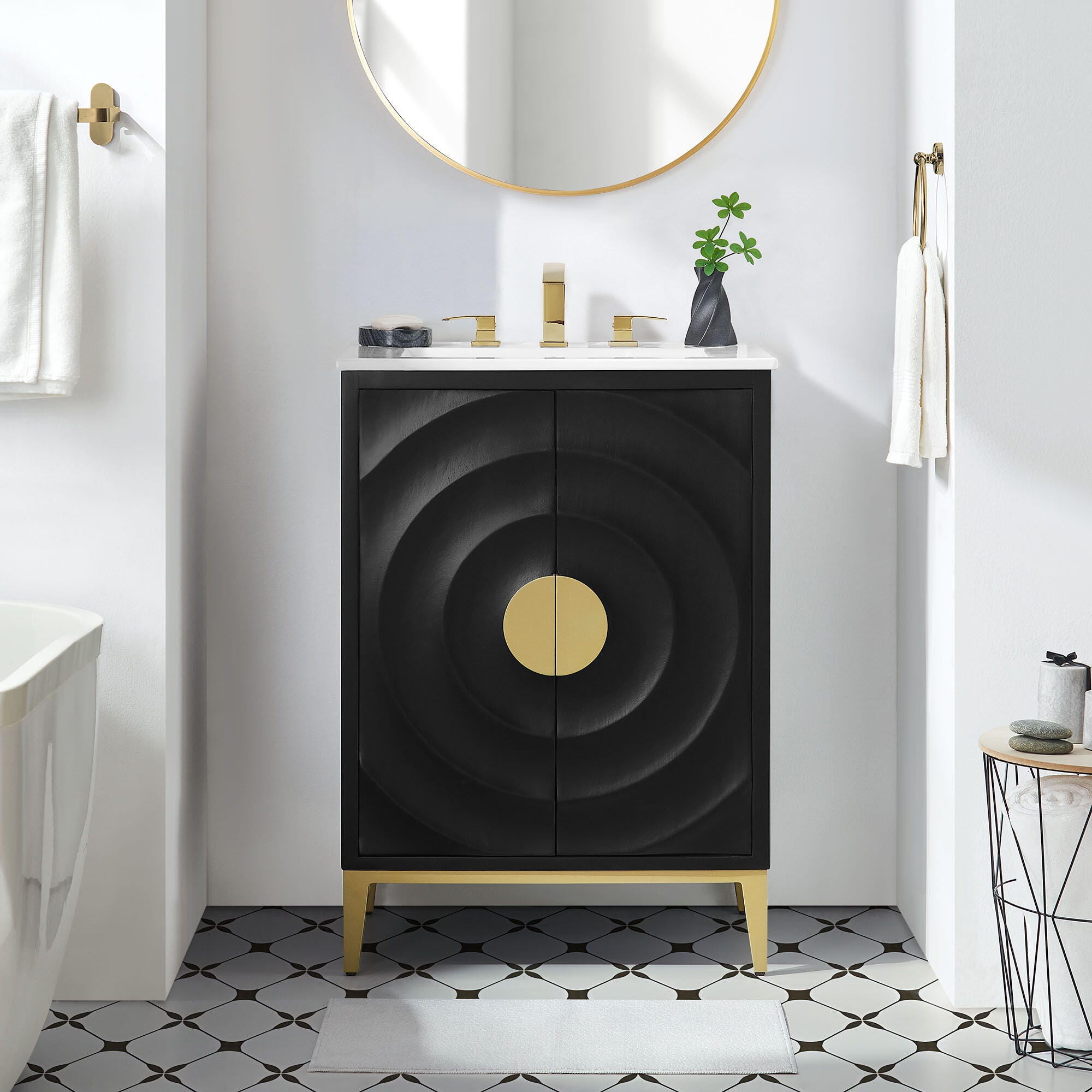 Click here for Modway Beau 24 Bathroom Vanity  White/Black prices