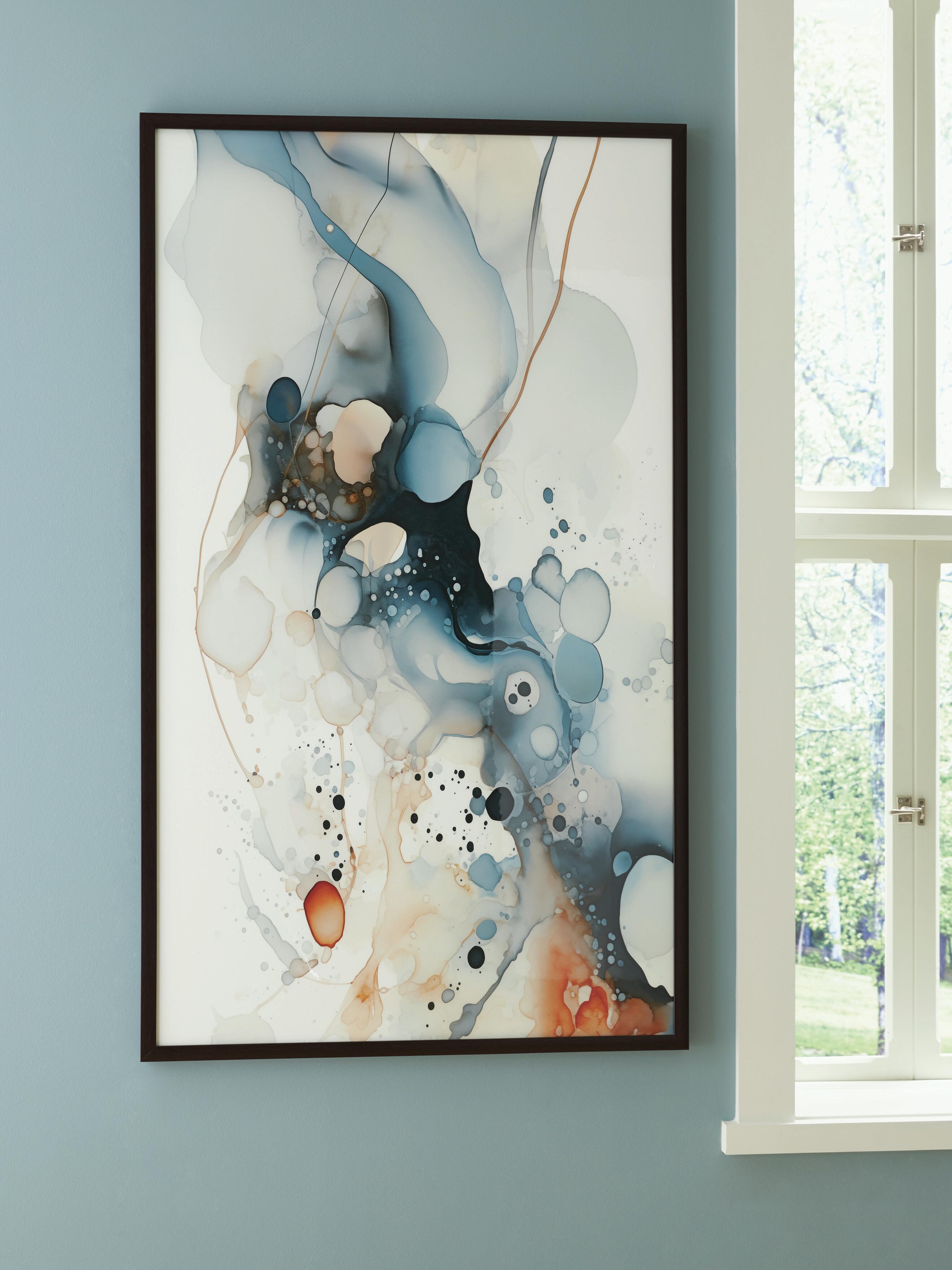 Click here for Foxenburg Wall Art  Blue/Amber/White prices