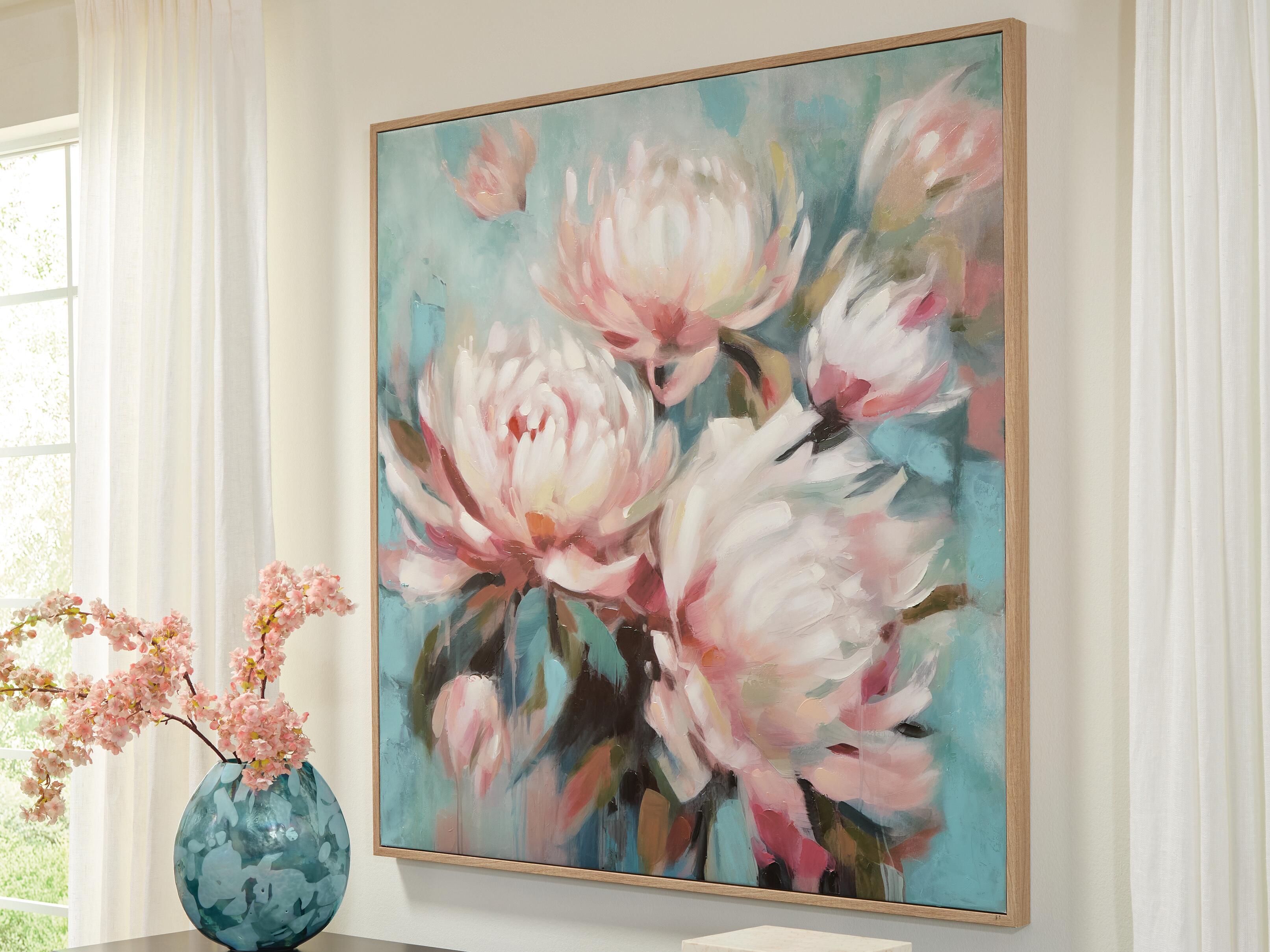 Click here for Parryville Floral Dance Wall Art  Aqua/Pink prices