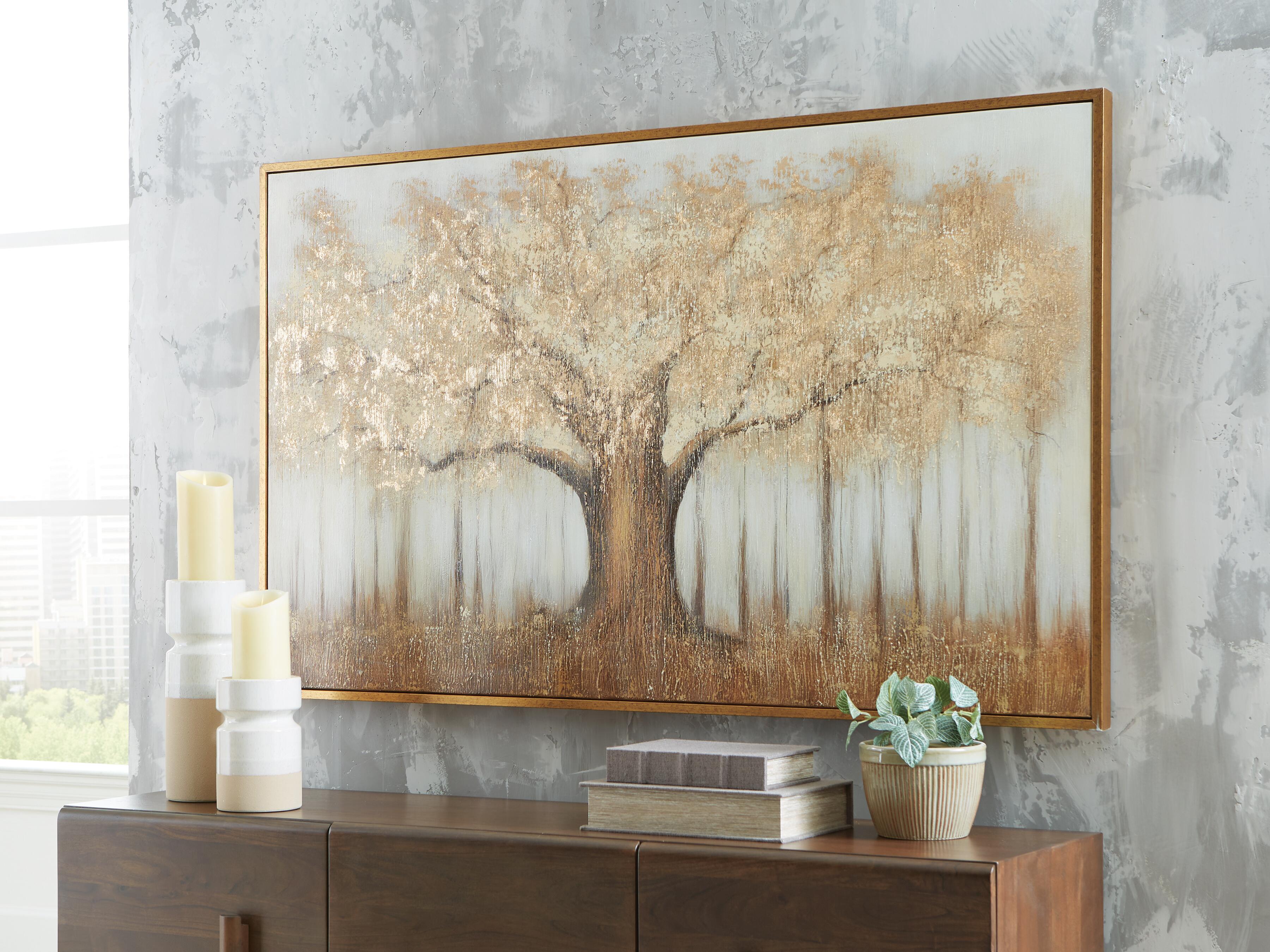 Click here for Dalewick Forest Treescape Wall Art  Brown/Gray/Gol... prices