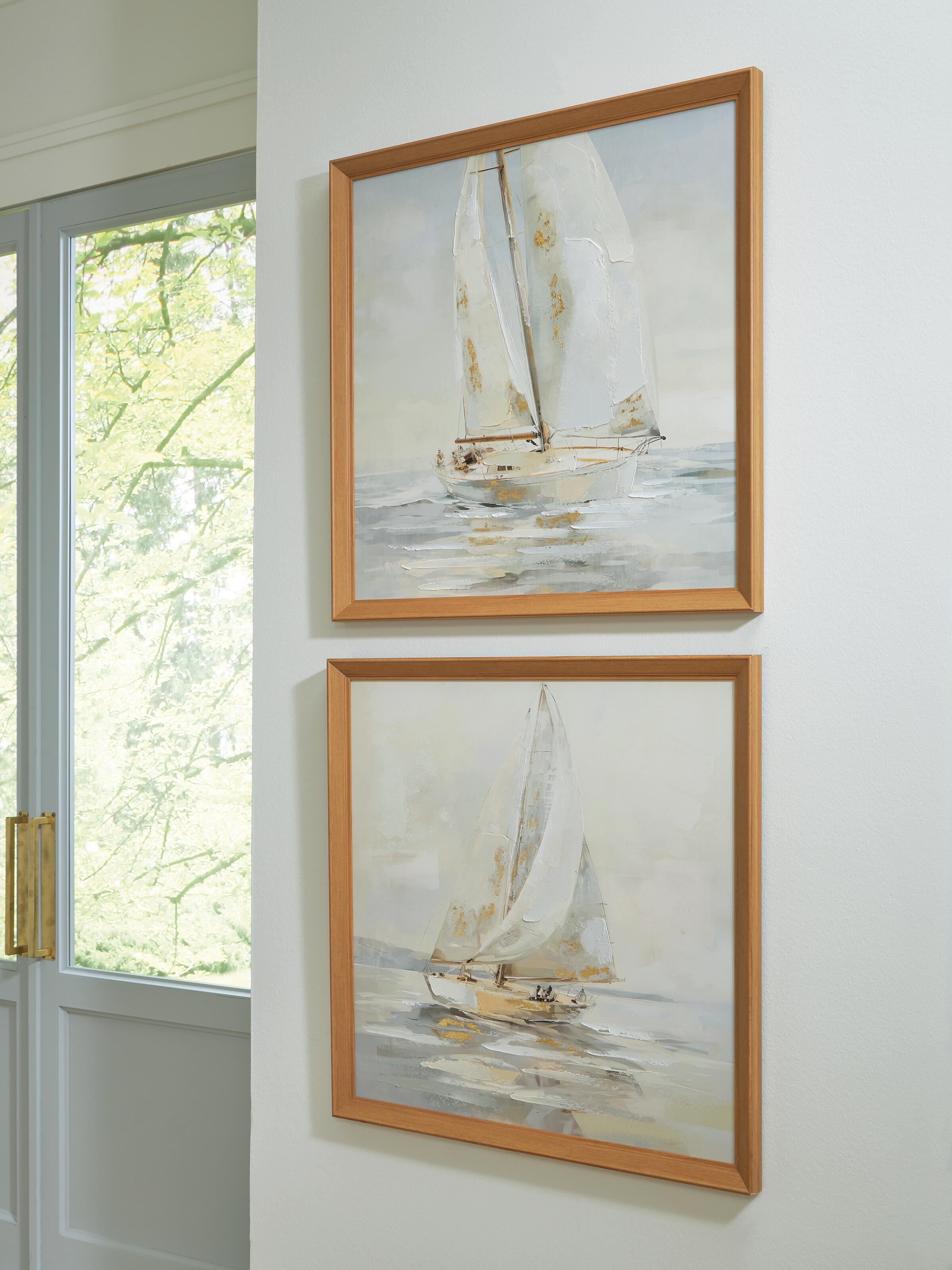 Click here for Winbrook Wall Art Set (Set of 2)  Gray/Tan/Gold Fi... prices