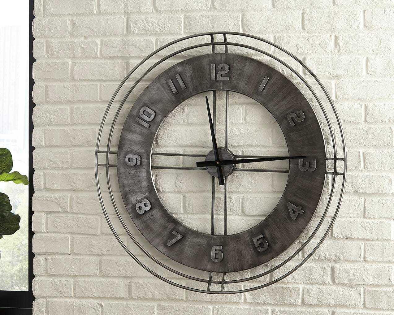 Click here for Ana Sofia Metal Wall Clock  Antique Gray prices