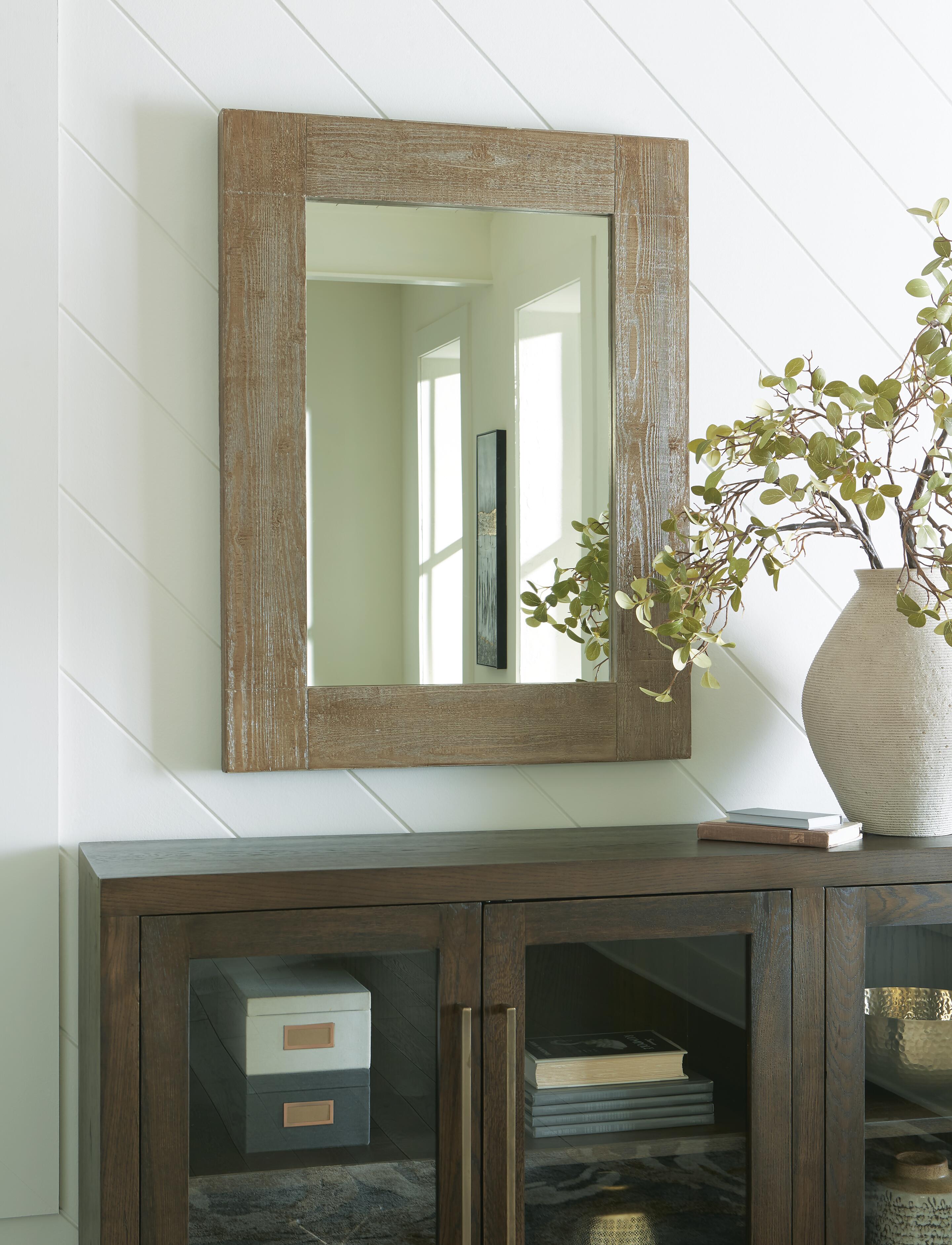 Click here for Waltleigh Accent Mirror  Distressed Brown prices