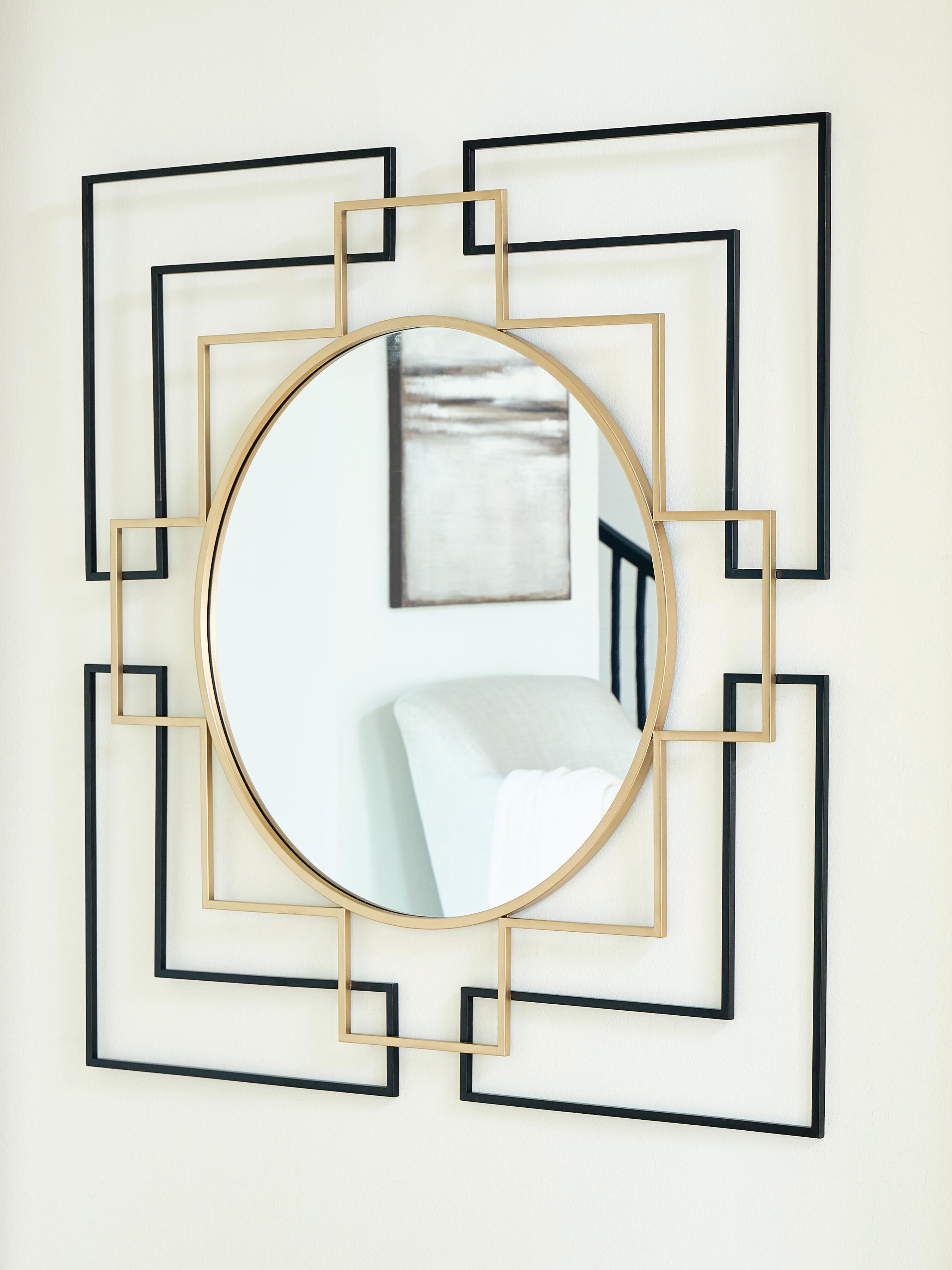 Click here for Oceanal Accent Mirror  Black/Gold Finish prices