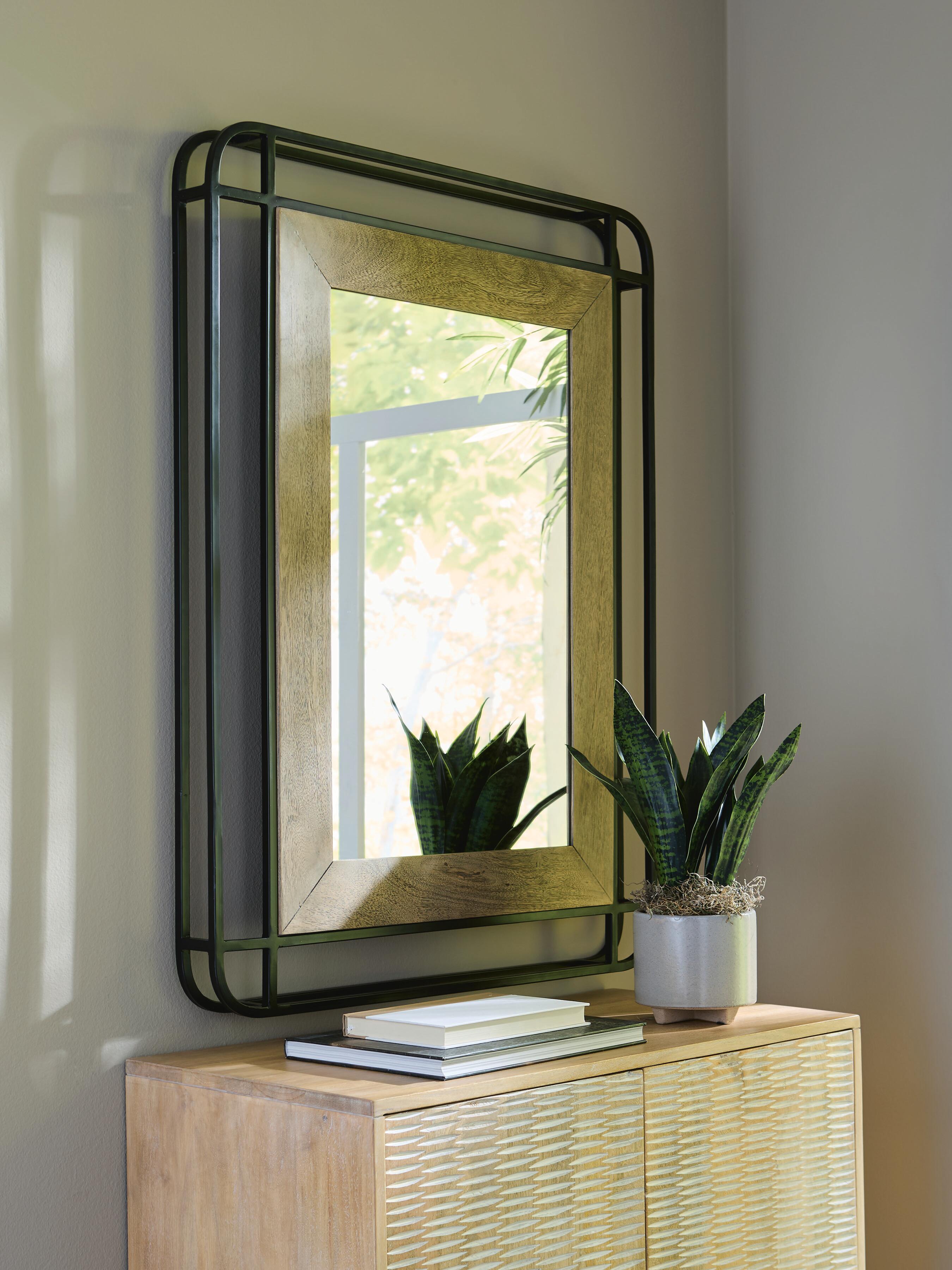 Click here for Beelman Accent Mirror  Black/Brown prices