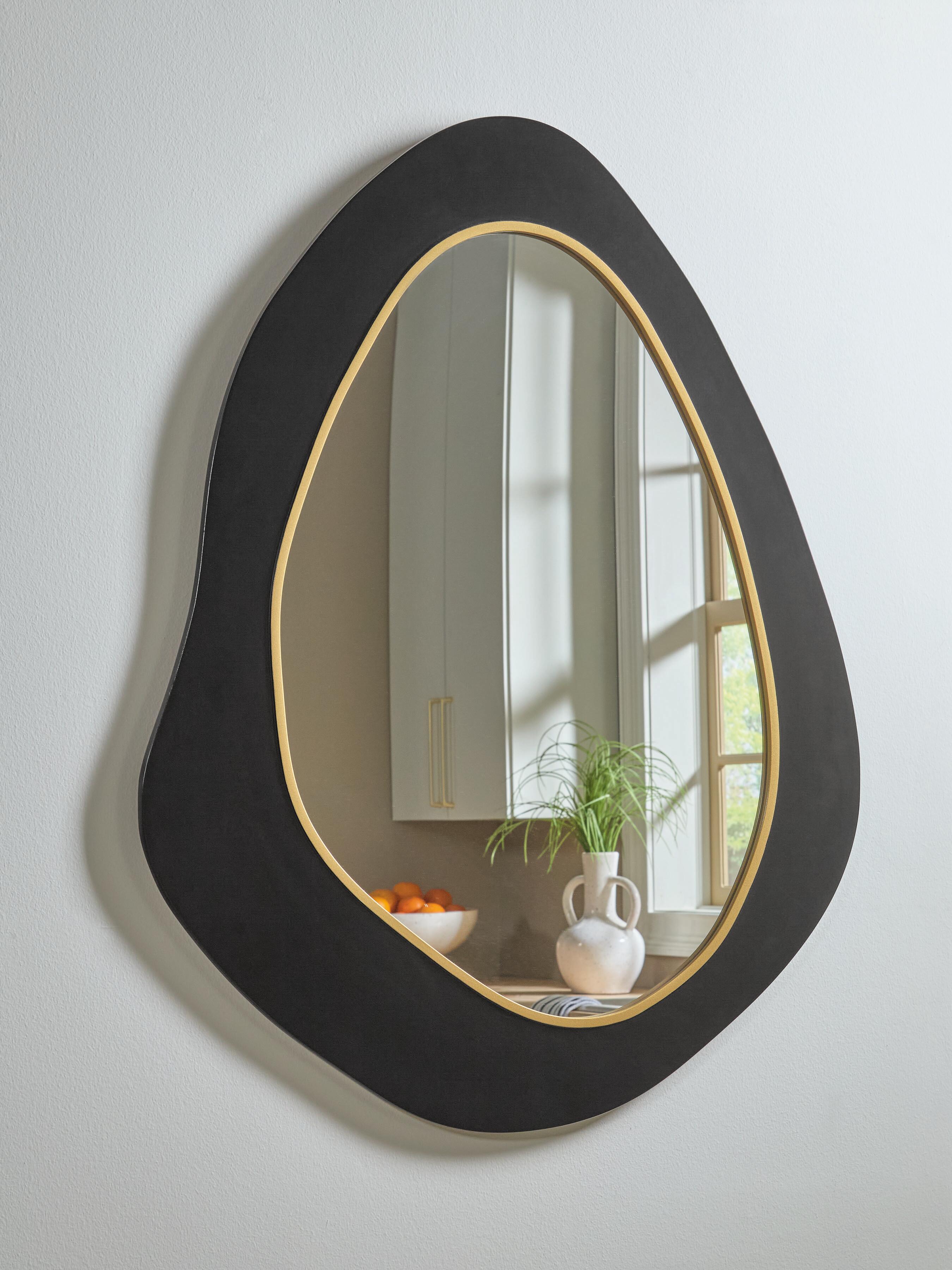 Click here for Kierlock Accent Mirror  Black/Gold Finish prices