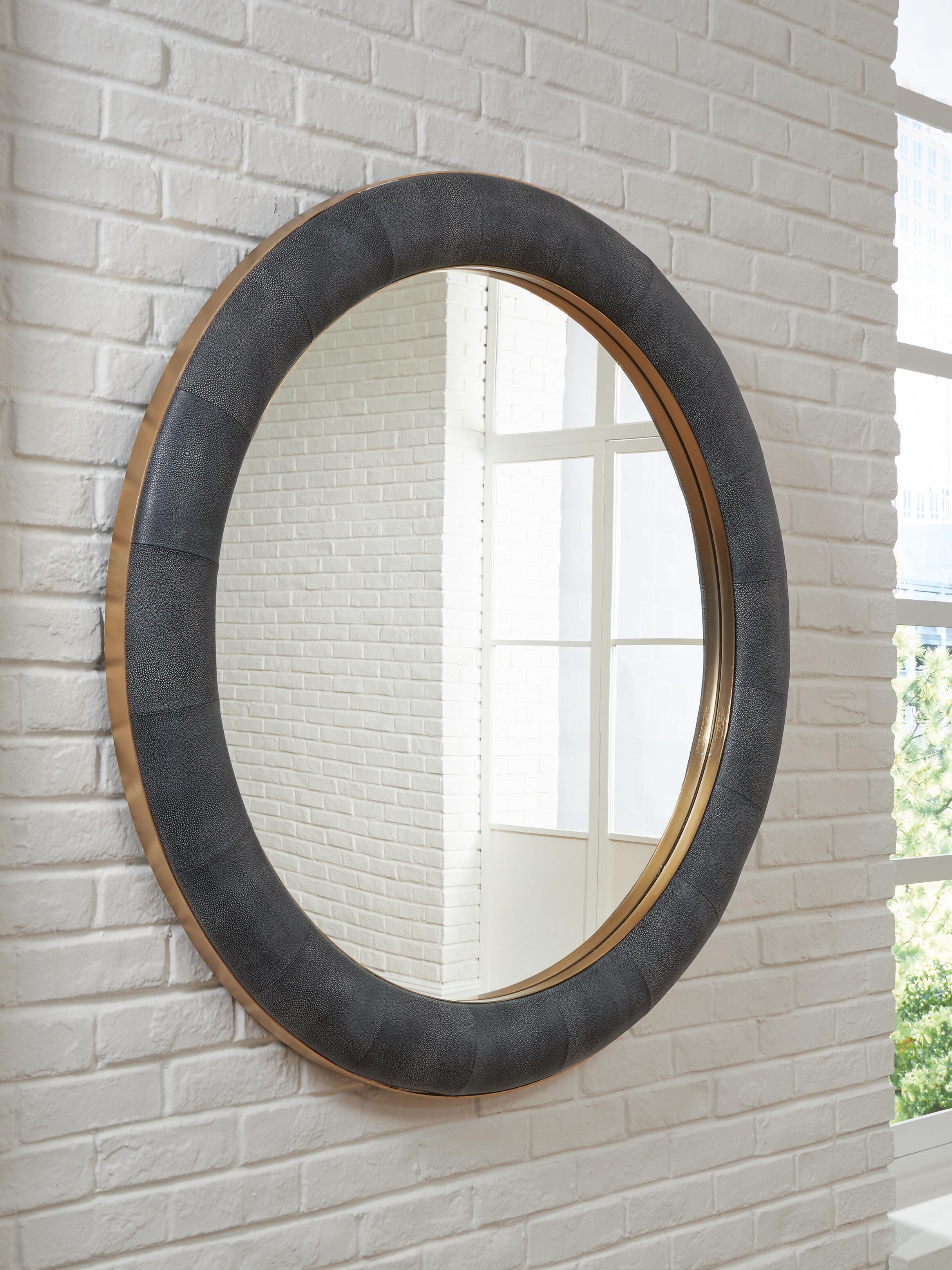 Click here for Corinsworth Accent Mirror  Charcoal/Brass Finish prices