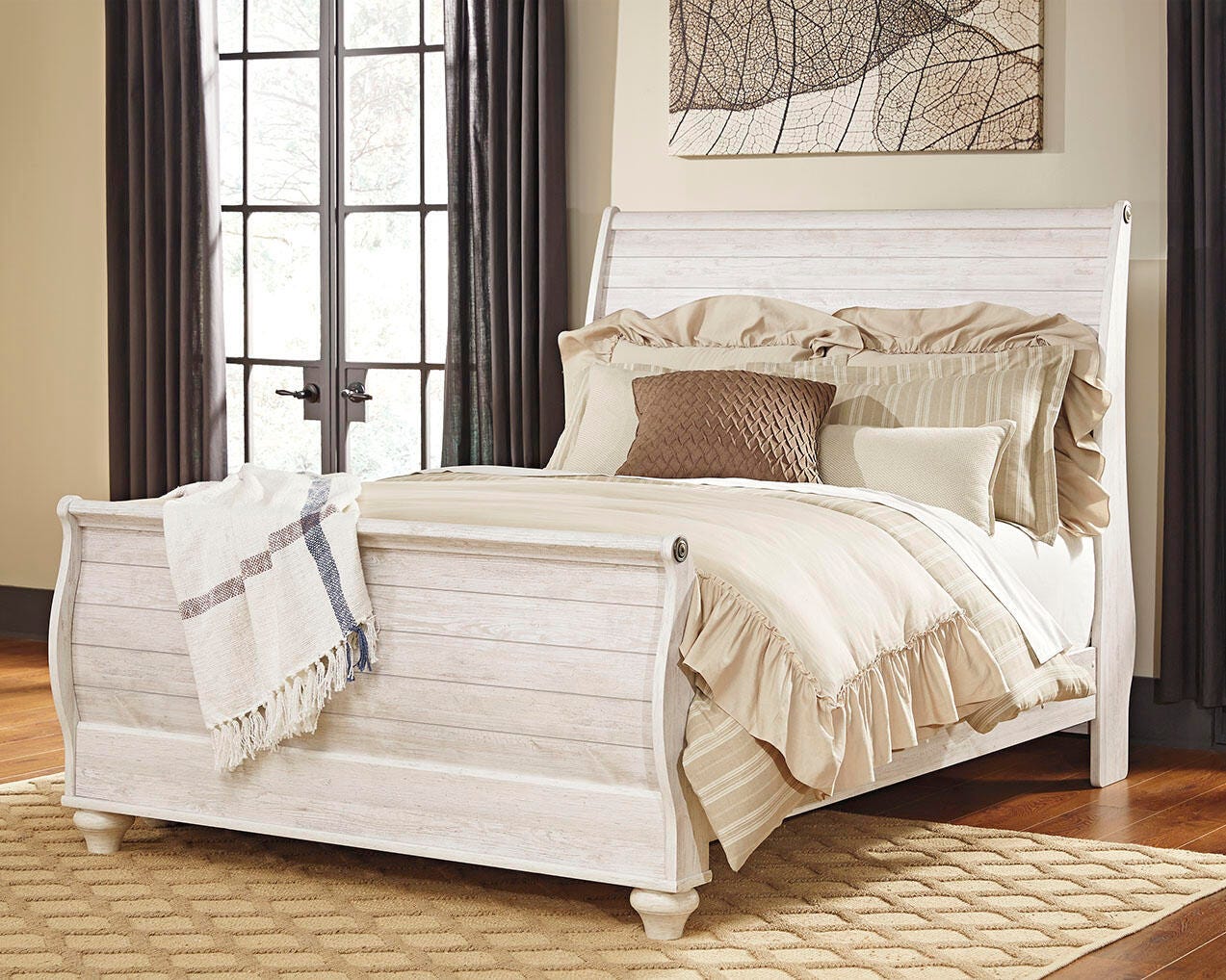 Click here for Willowton Queen Sleigh Bed  Whitewash prices