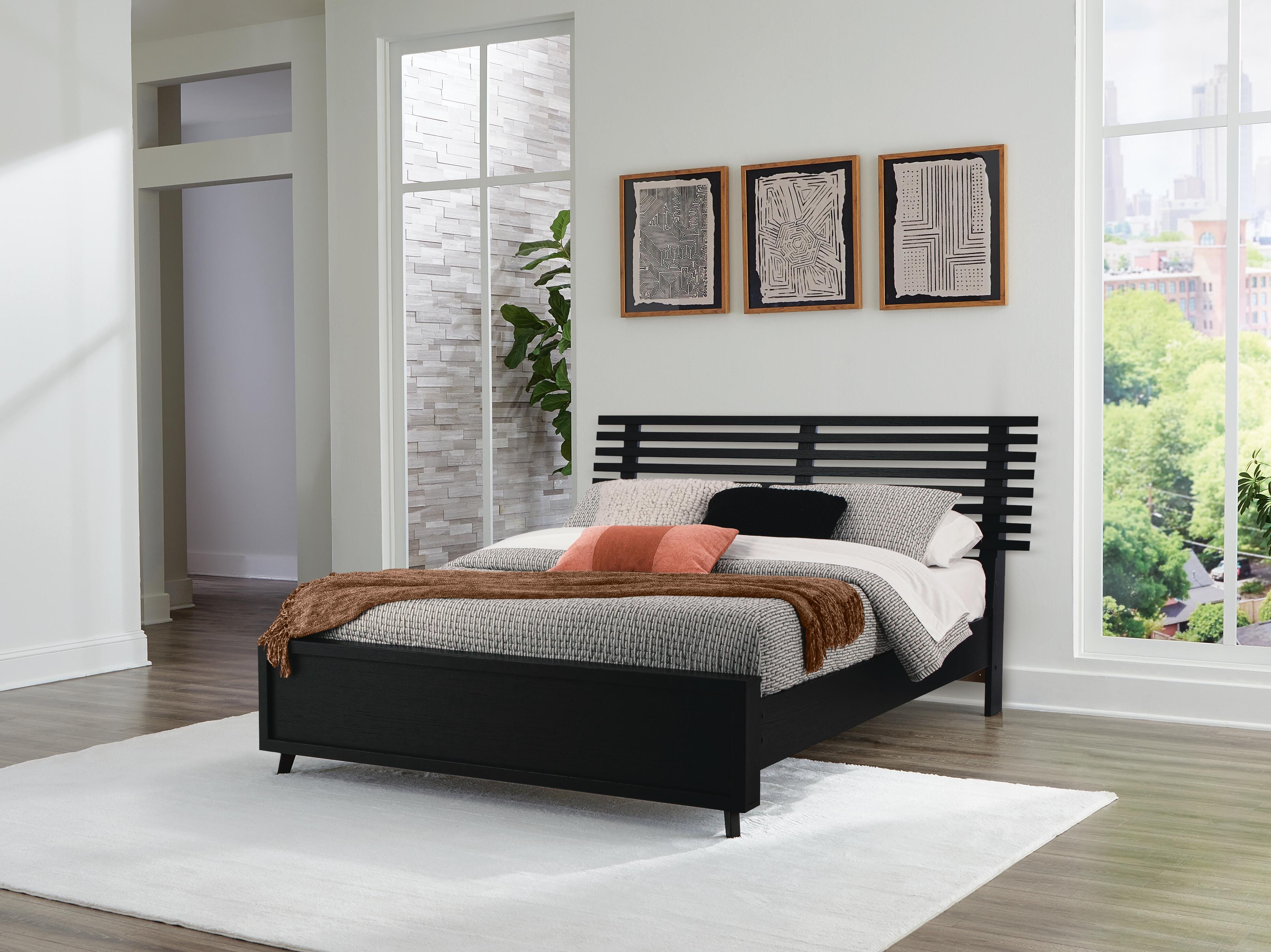 Click here for Danziar Queen Slat Panel Bed with Framed Panel Foo... prices