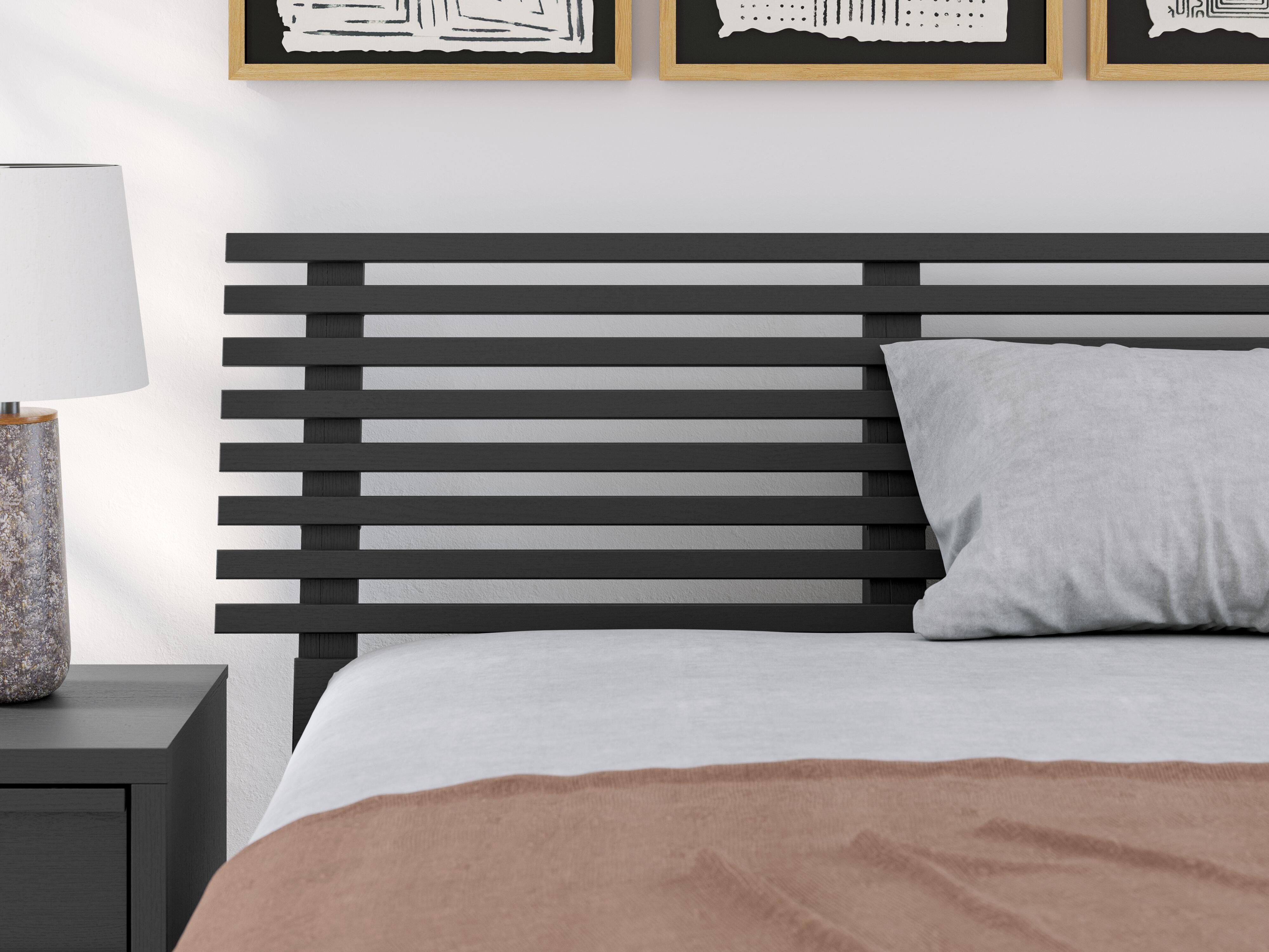 Click here for Danziar Full Slat Headboard  Black prices