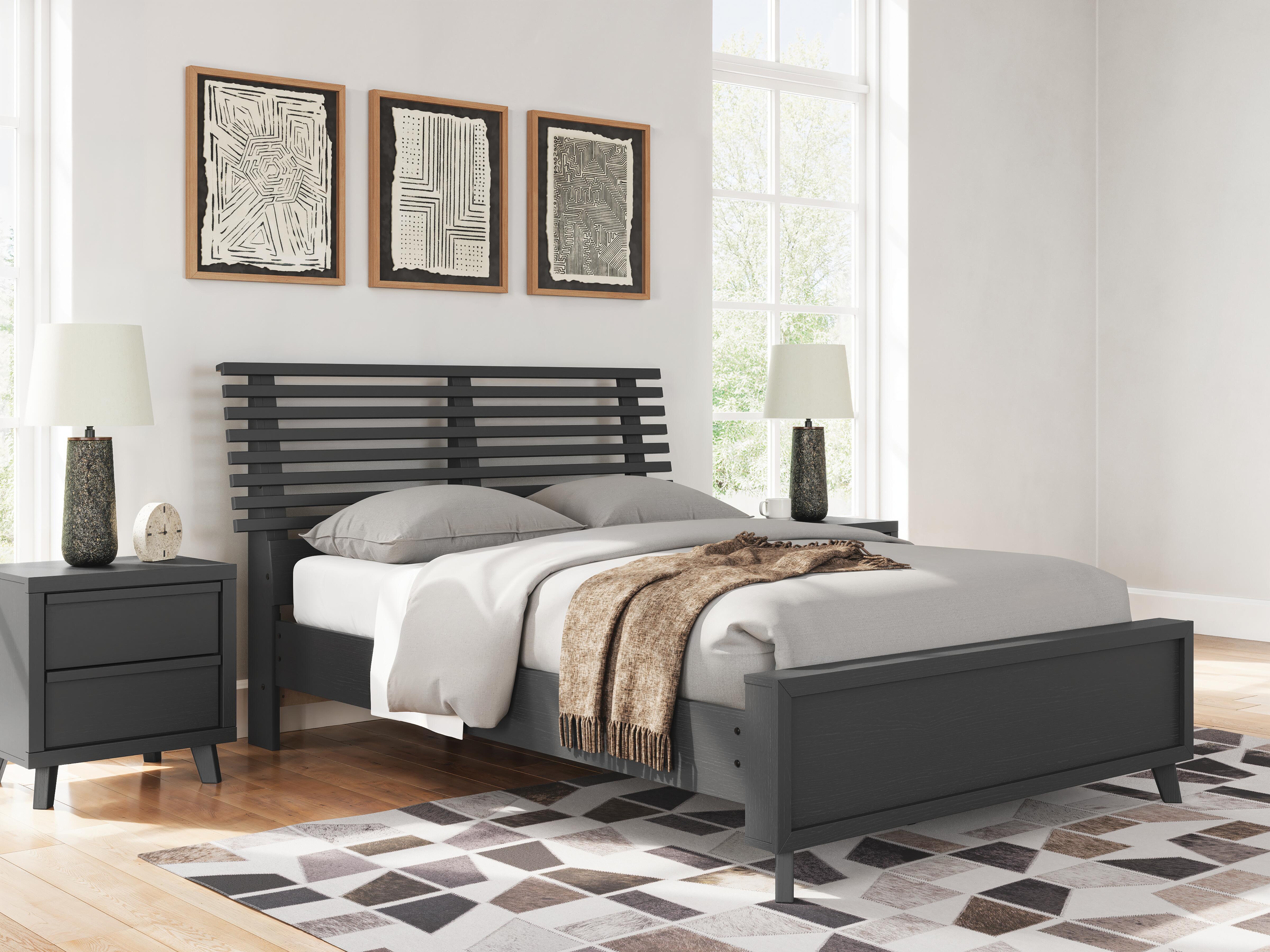 Click here for Danziar Slat Panel Bed with Framed Panel Footboard... prices