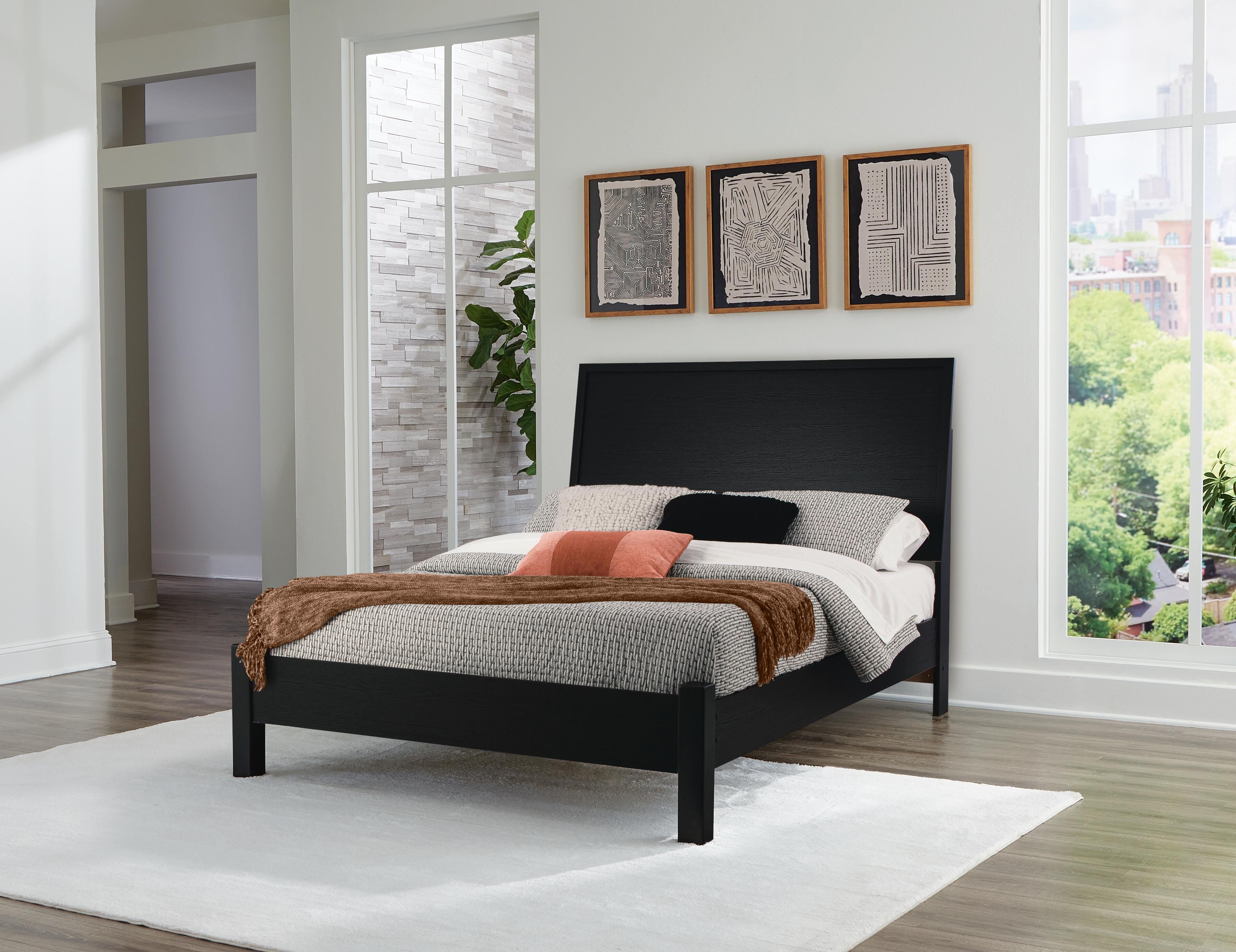Click here for Danziar Queen Panel Bed with Post Leg Footboard  B... prices