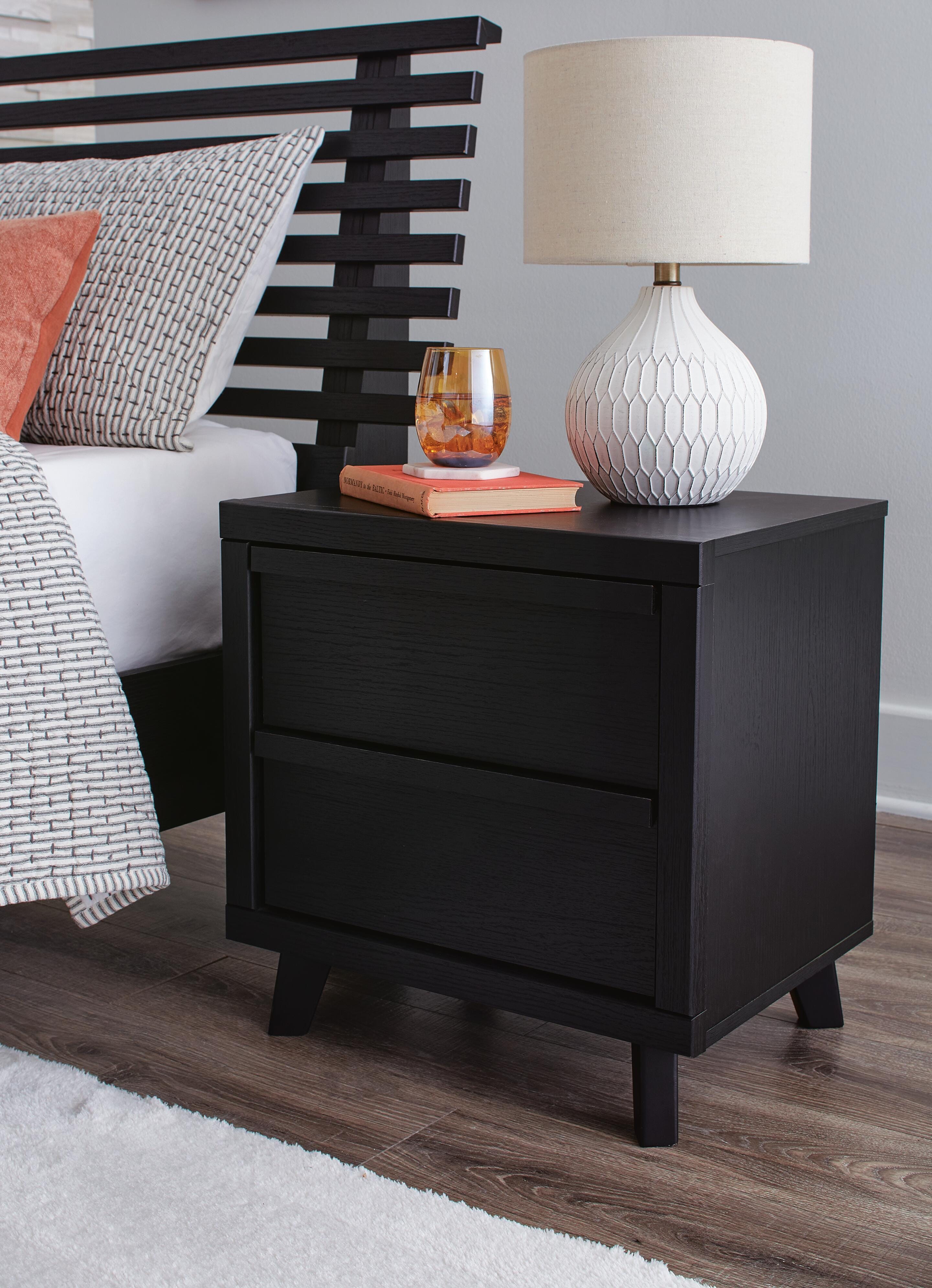 Click here for Danziar 22 2 Drawer Charging Nightstand  Black prices