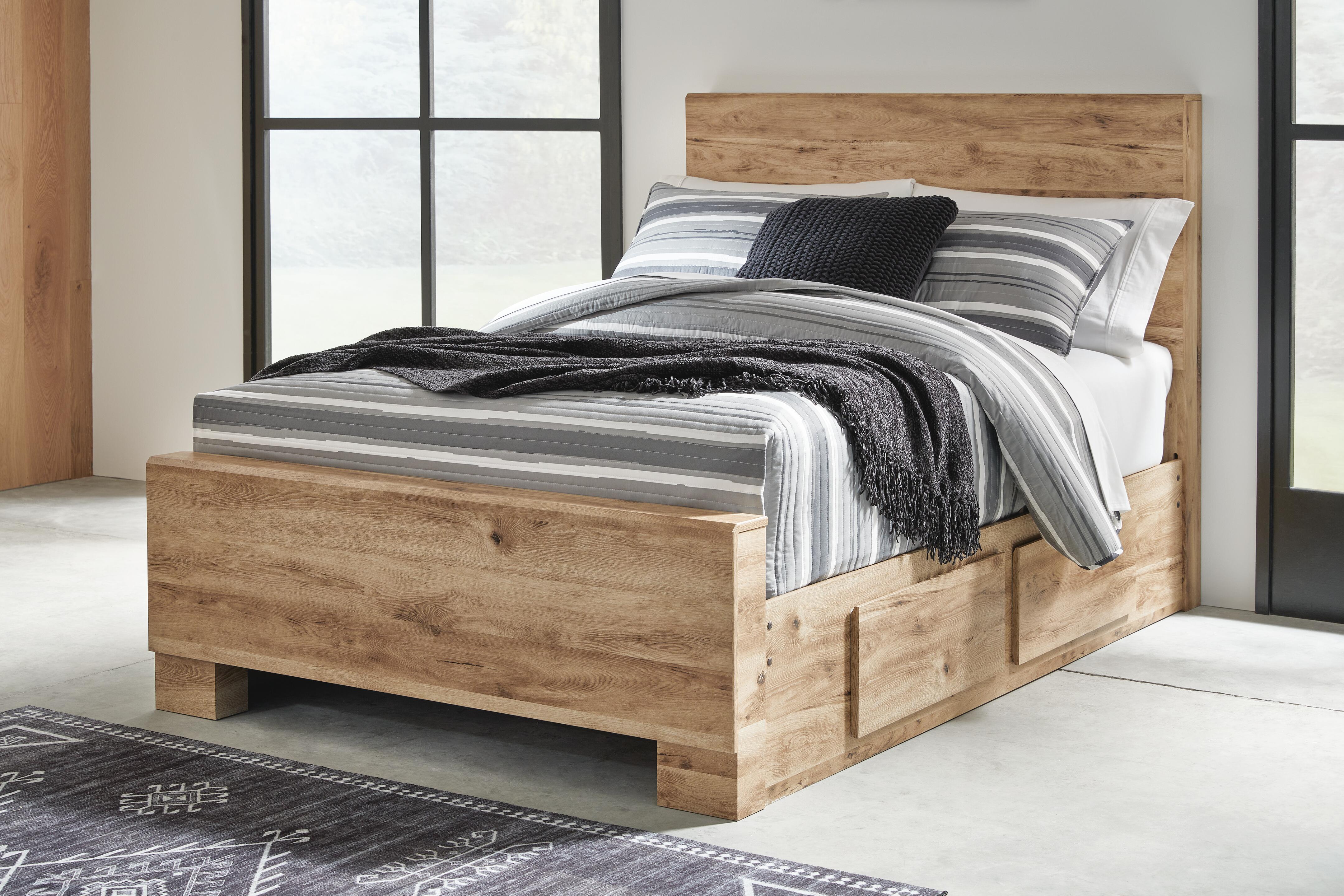 Click here for Hyanna Full Panel Bed with 2 Storage Drawers  Tan... prices