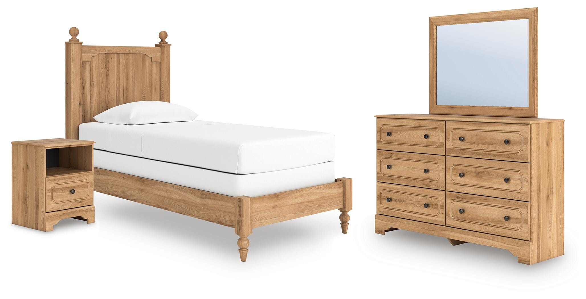 Click here for Galletyn Twin Panel Bed with Mirrored Dresser and... prices