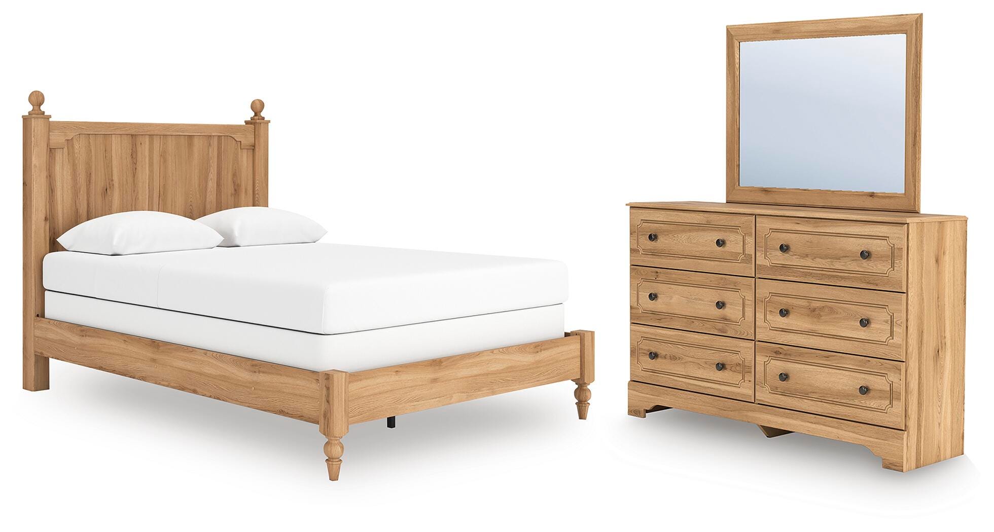 Click here for Galletyn Queen Panel Bed with Mirrored Dresser  Wa... prices