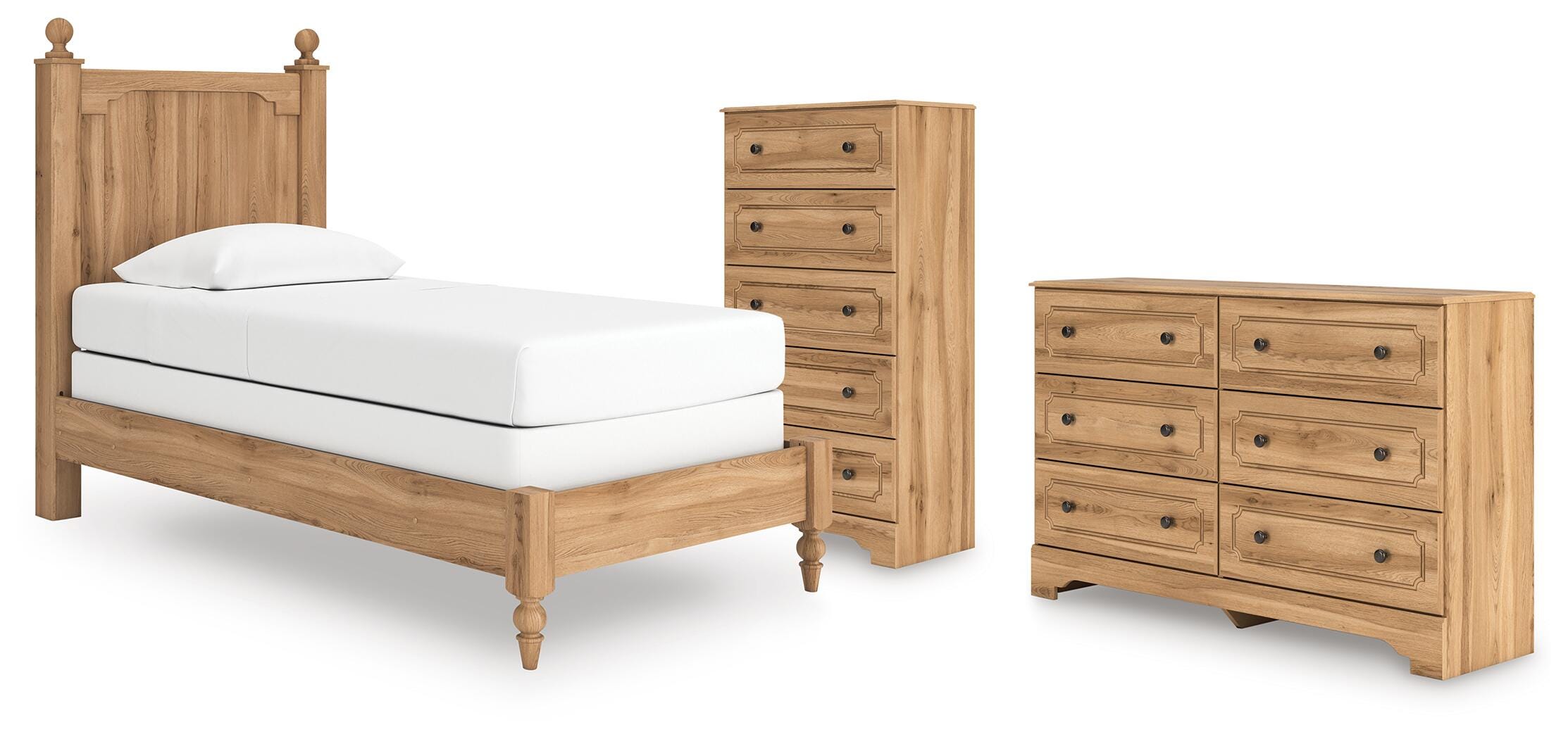 Click here for Galletyn Twin Panel Bed with Dresser and Chest  Wa... prices
