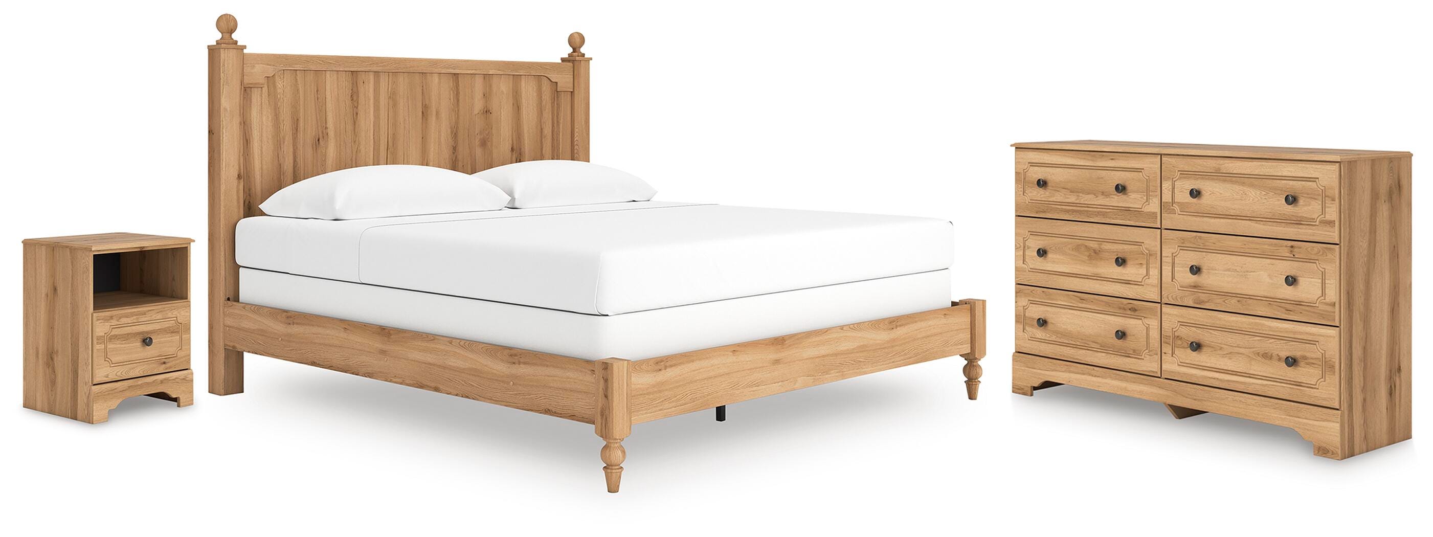Click here for Galletyn King Panel Bed with Dresser and Nightstan... prices