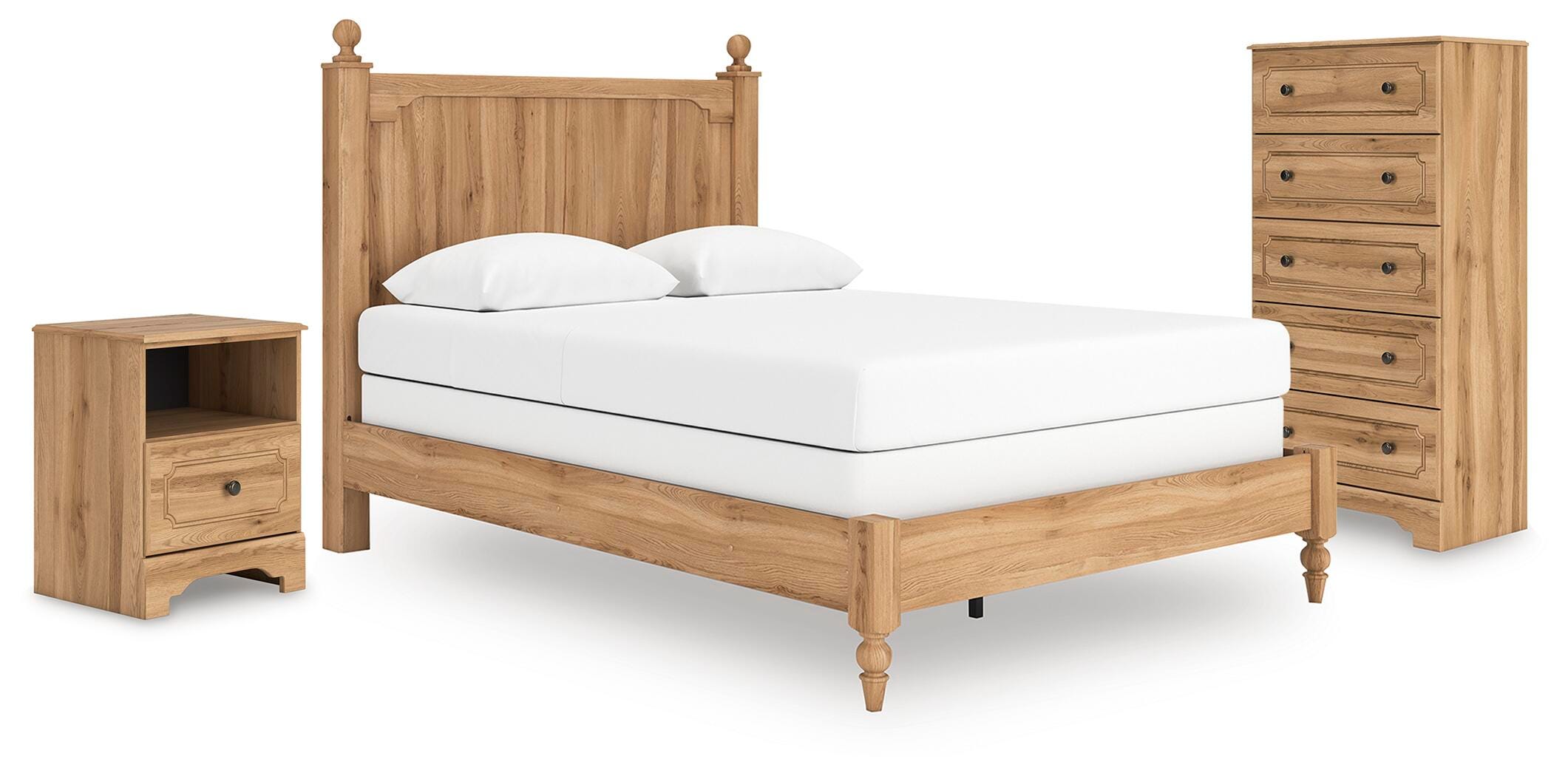 Click here for Galletyn Queen Panel Bed with Chest and Nightstand... prices