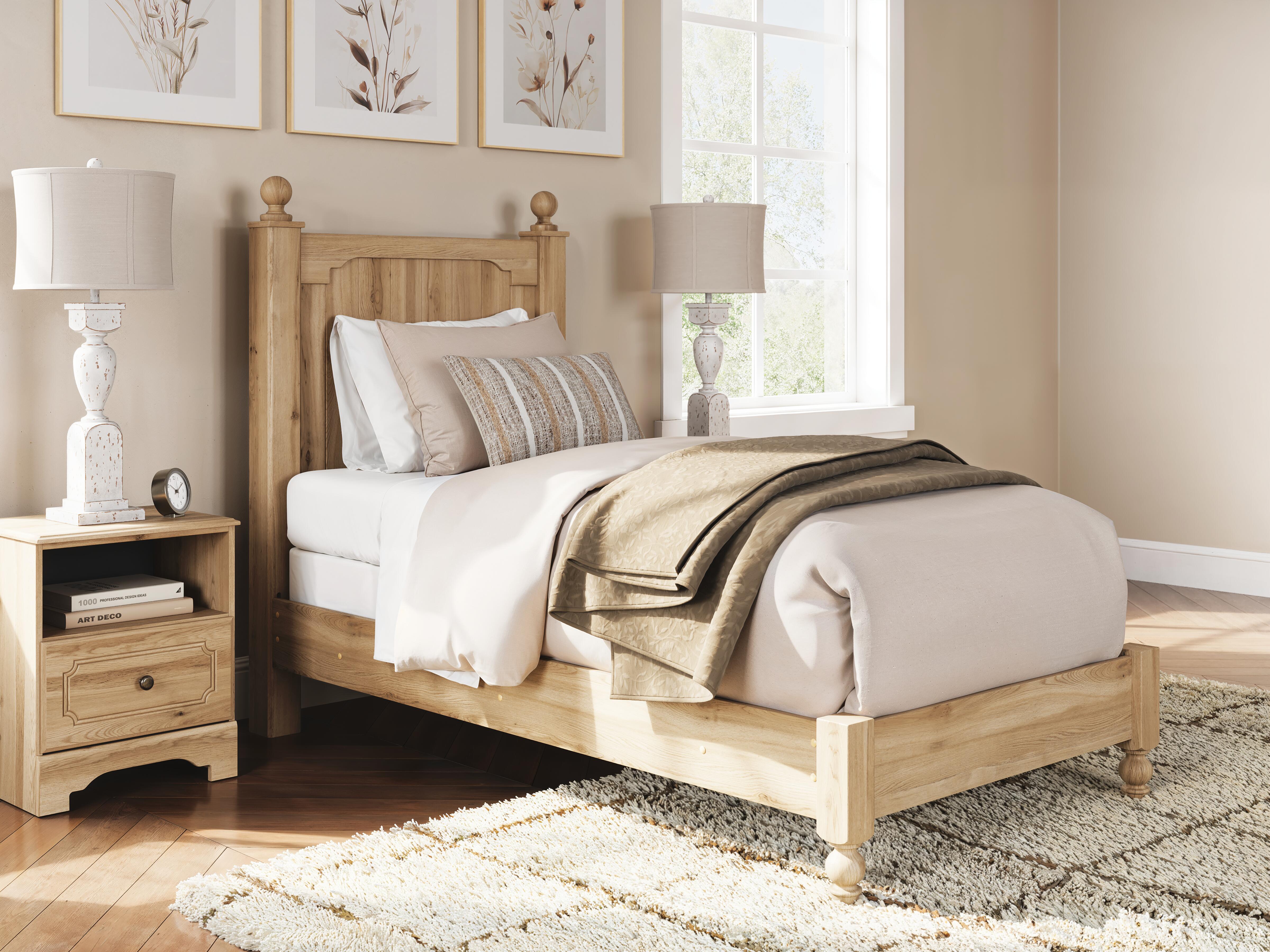 Click here for Galletyn Twin Panel Bed  Warm Brown prices