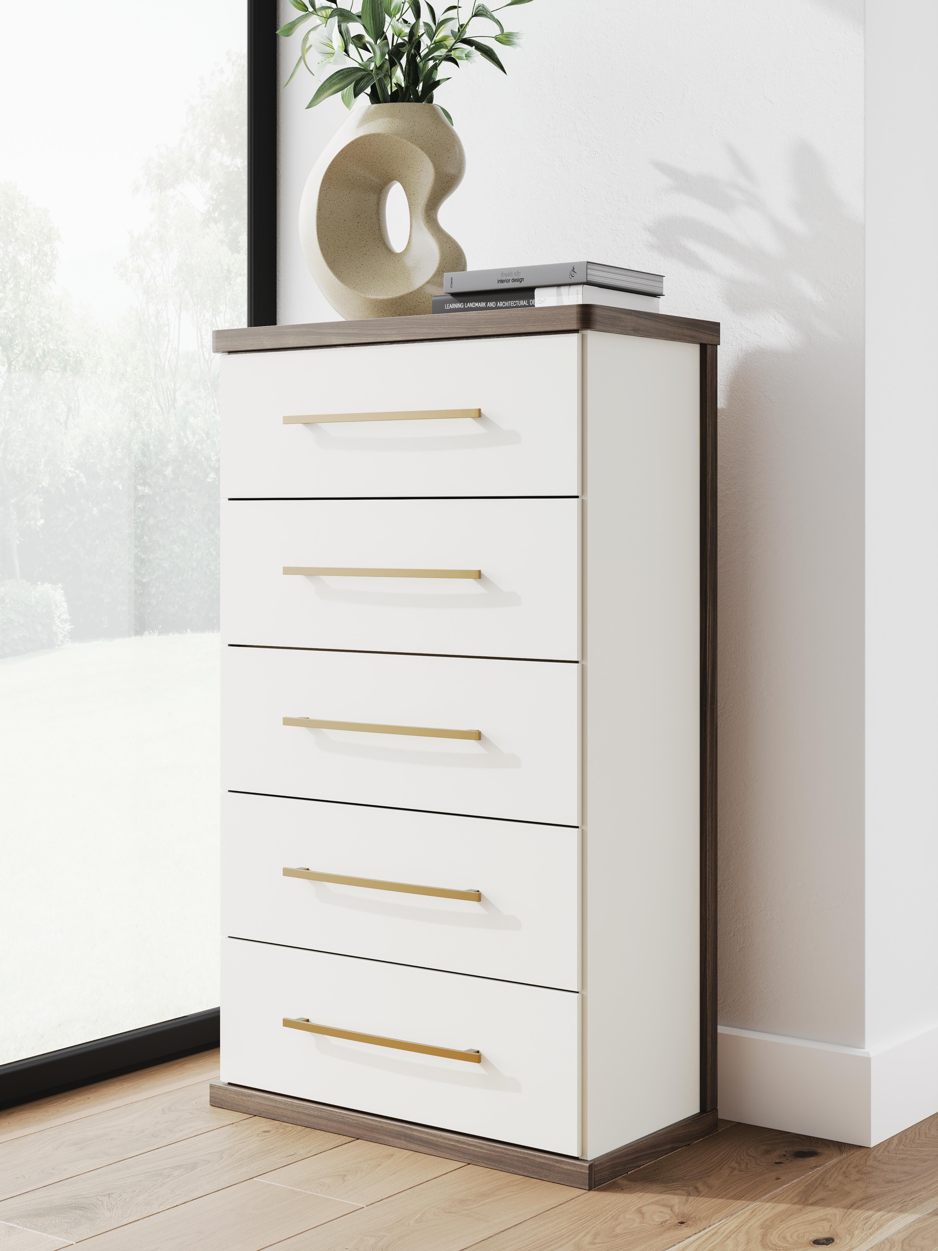 Click here for Mazilar Chest of Drawers  Brown/White prices