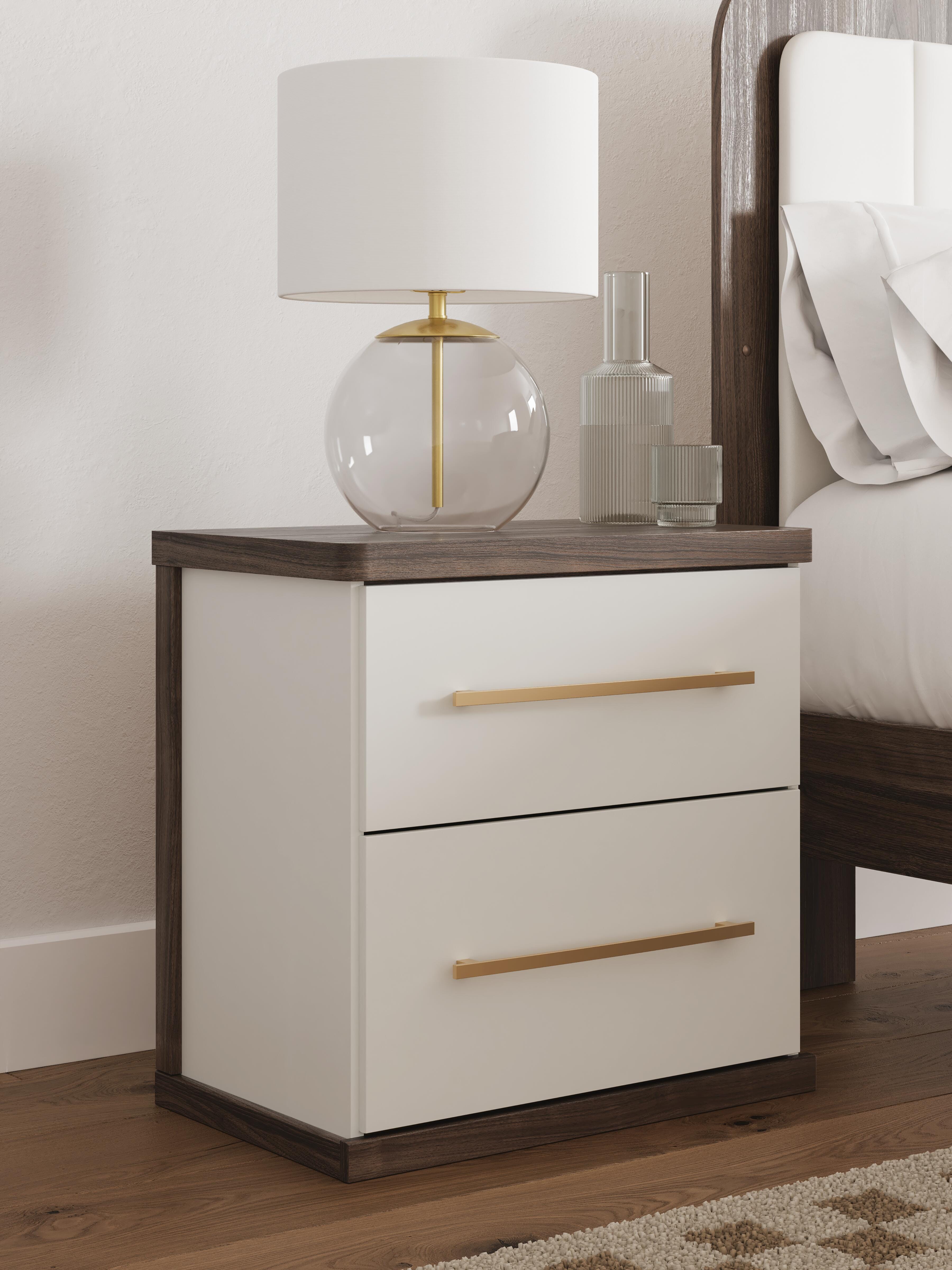 Click here for Mazilar Nightstand  Brown/White prices