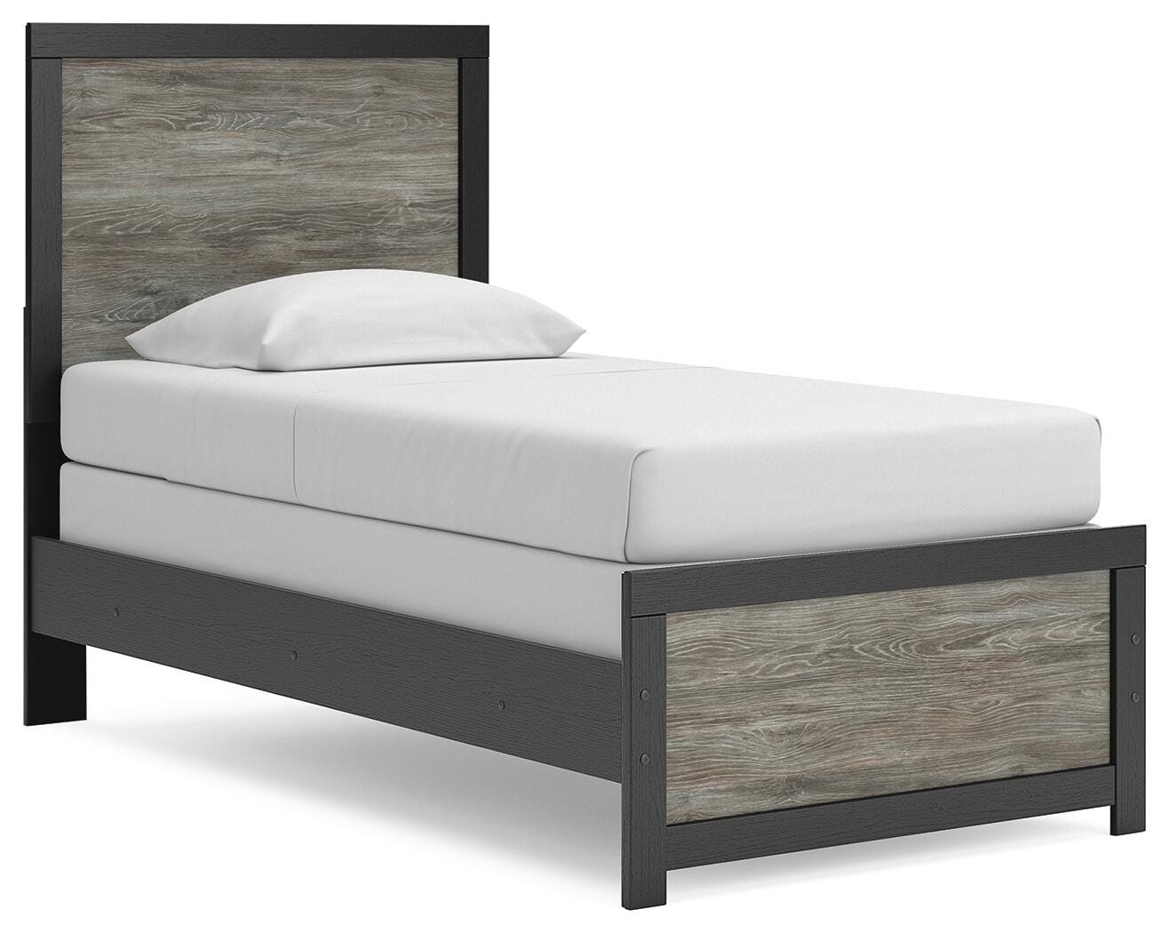 Click here for Jonnifer Twin Panel Bed  Black/Gray prices