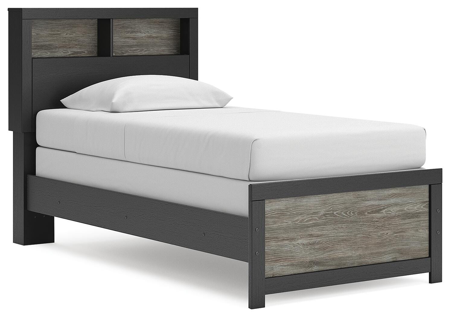 Click here for Jonnifer Twin Bookcase Bed  Black/Gray prices