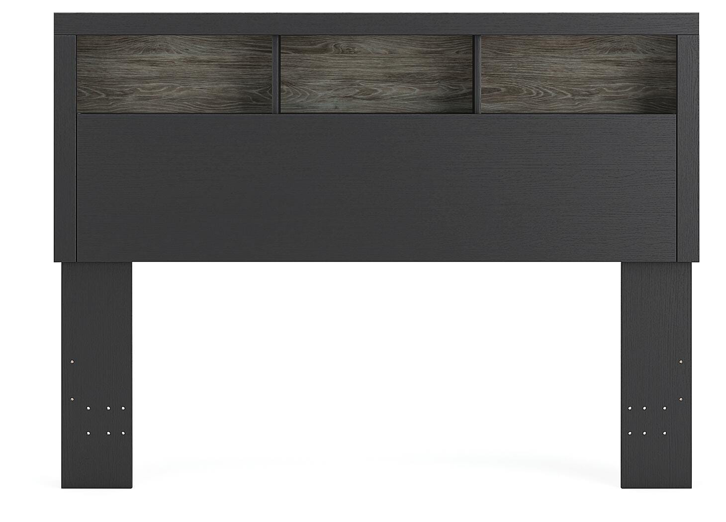 Click here for Jonnifer Queen Bookcase Headboard  Black/Gray prices