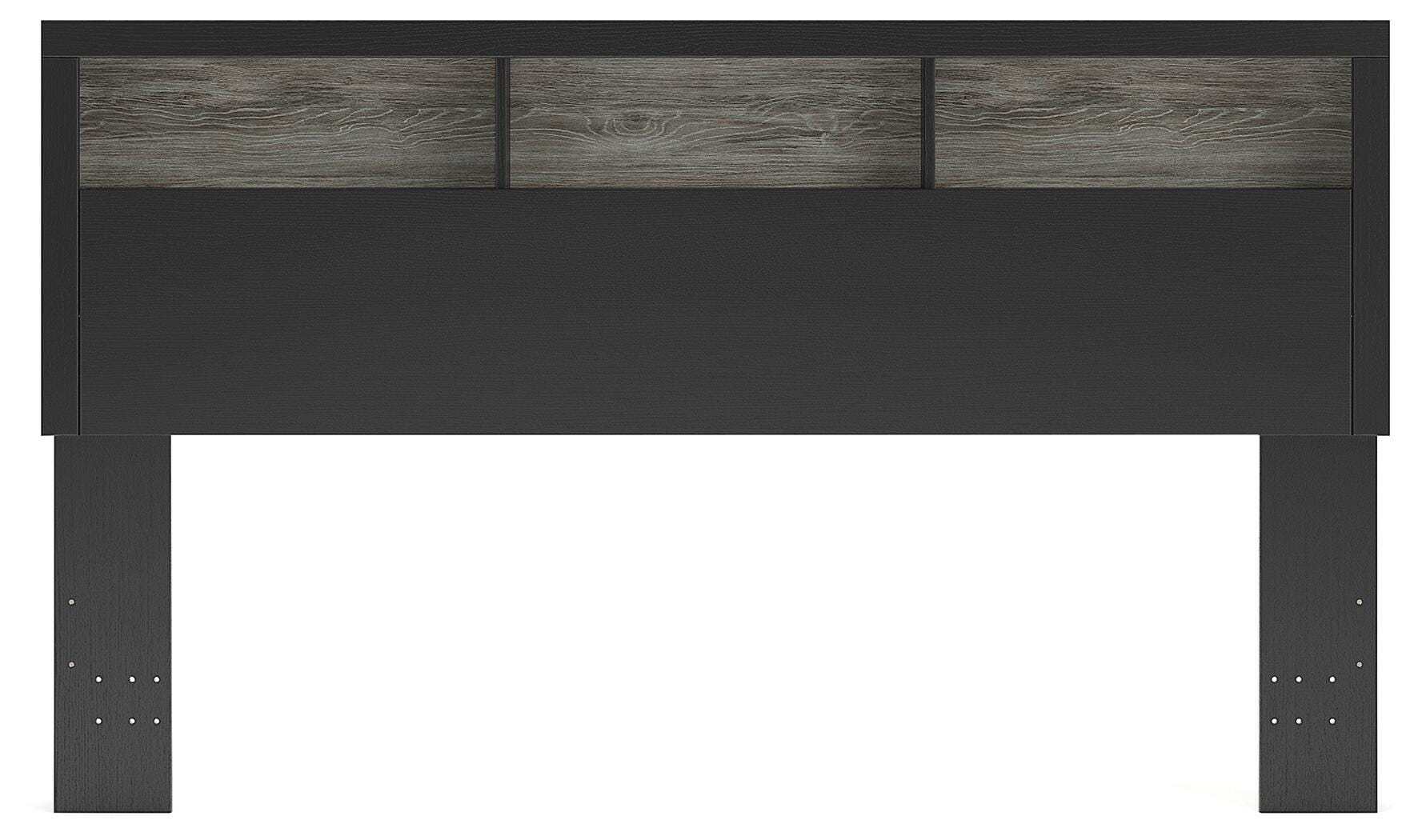 Click here for Jonnifer King Bookcase Headboard  Black/Gray prices