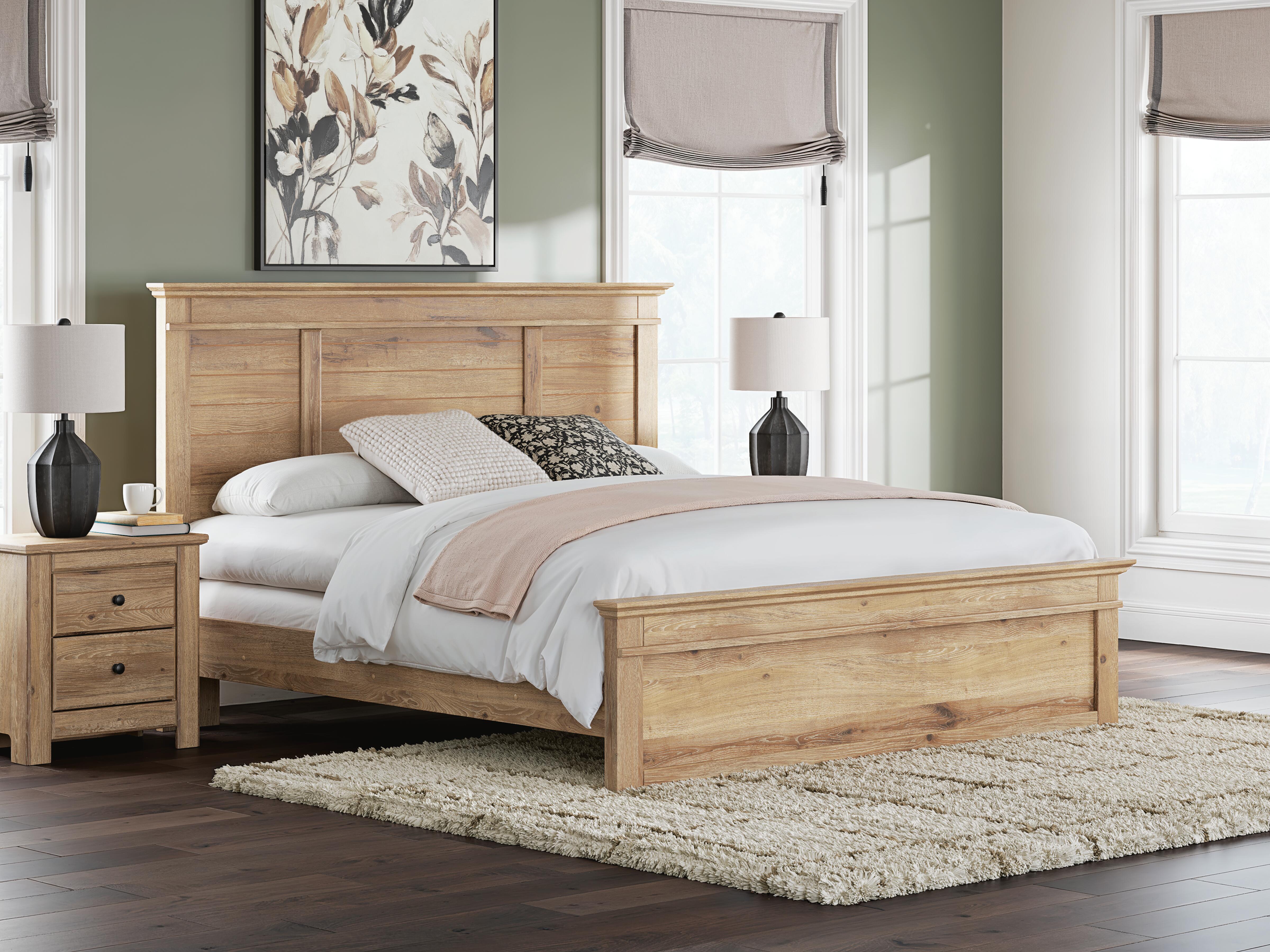 Click here for Fenderport King Panel Bed  Tan prices