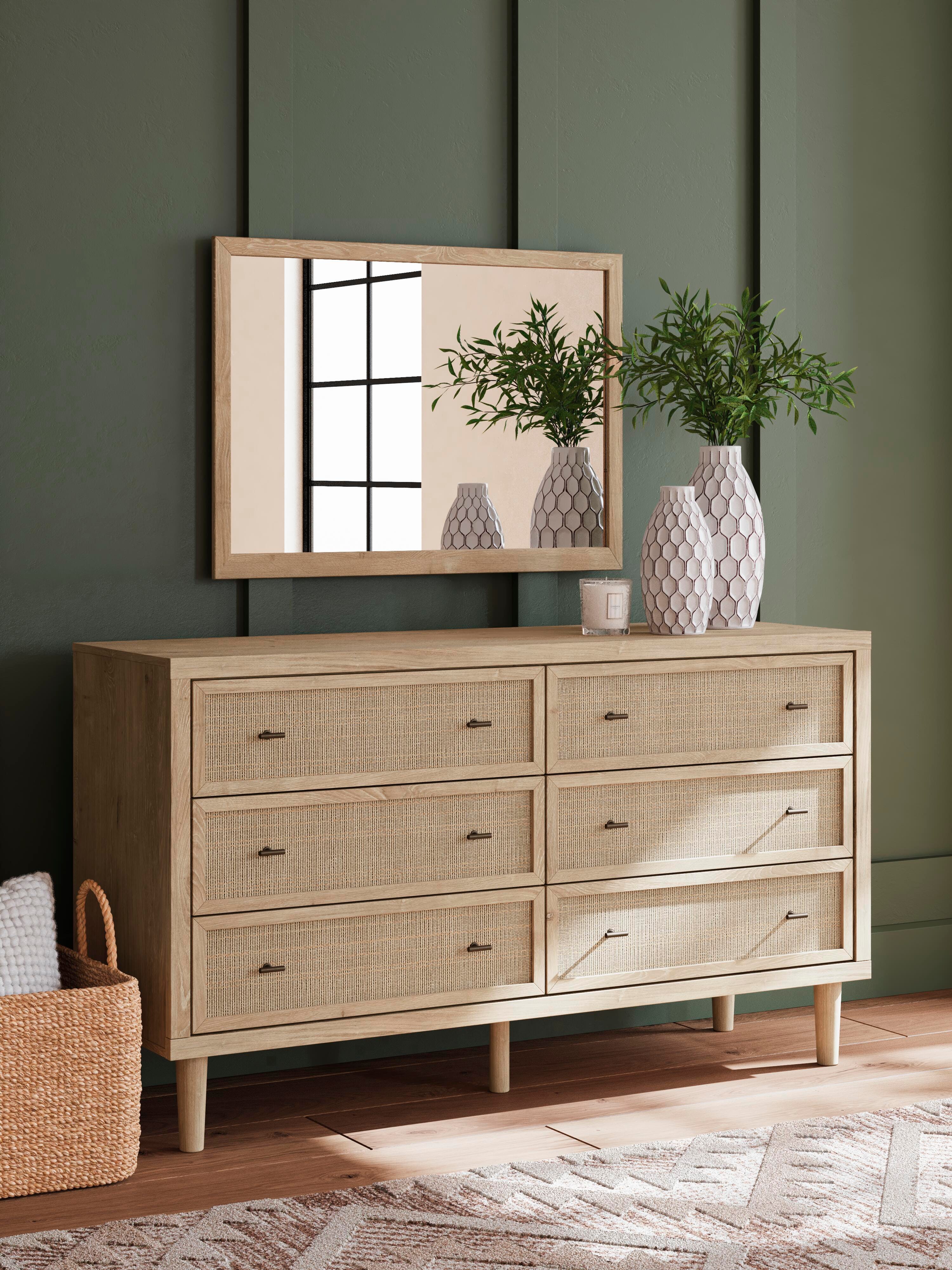 Click here for Cielden 6 Drawer Dresser and Mirror  Two-tone prices
