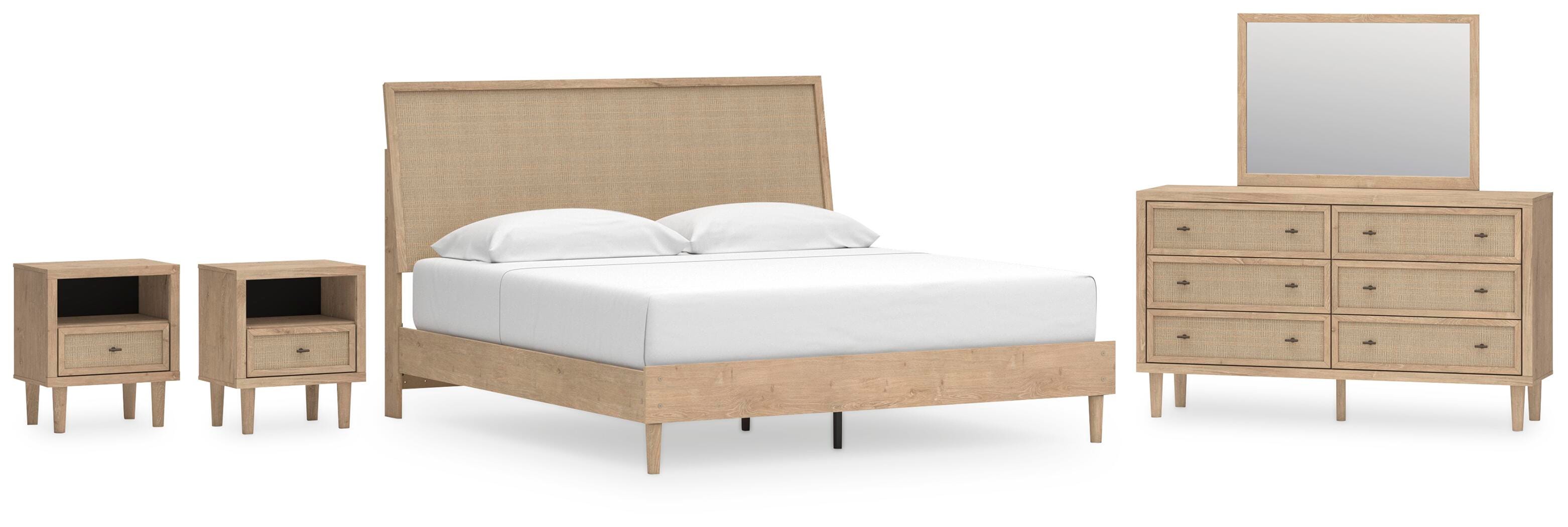 Click here for Cielden King Panel Bed with Mirrored Dresser and 2... prices