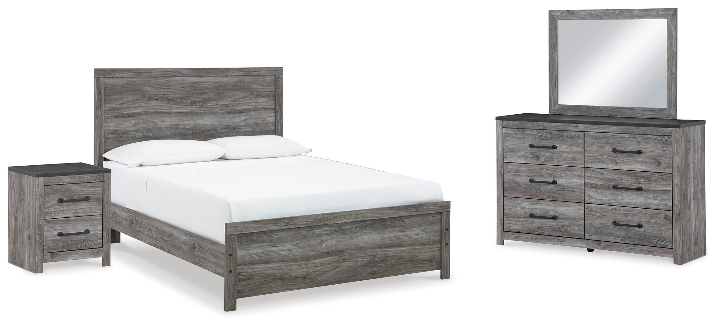 Click here for Bronyan Queen Panel Bed with Mirrored Dresser and... prices