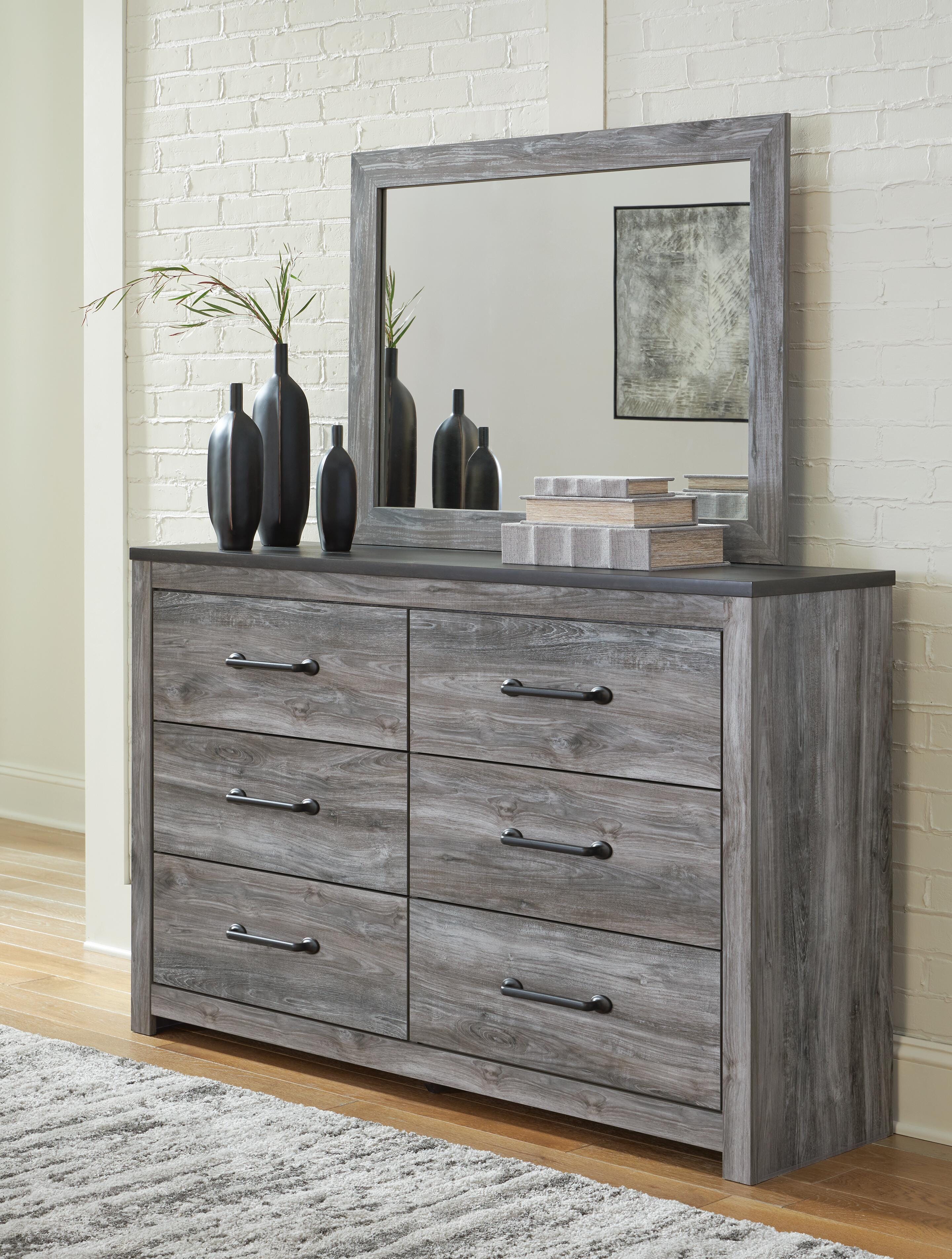 Click here for Bronyan 6 Drawer Dresser and Mirror  Dark Gray prices